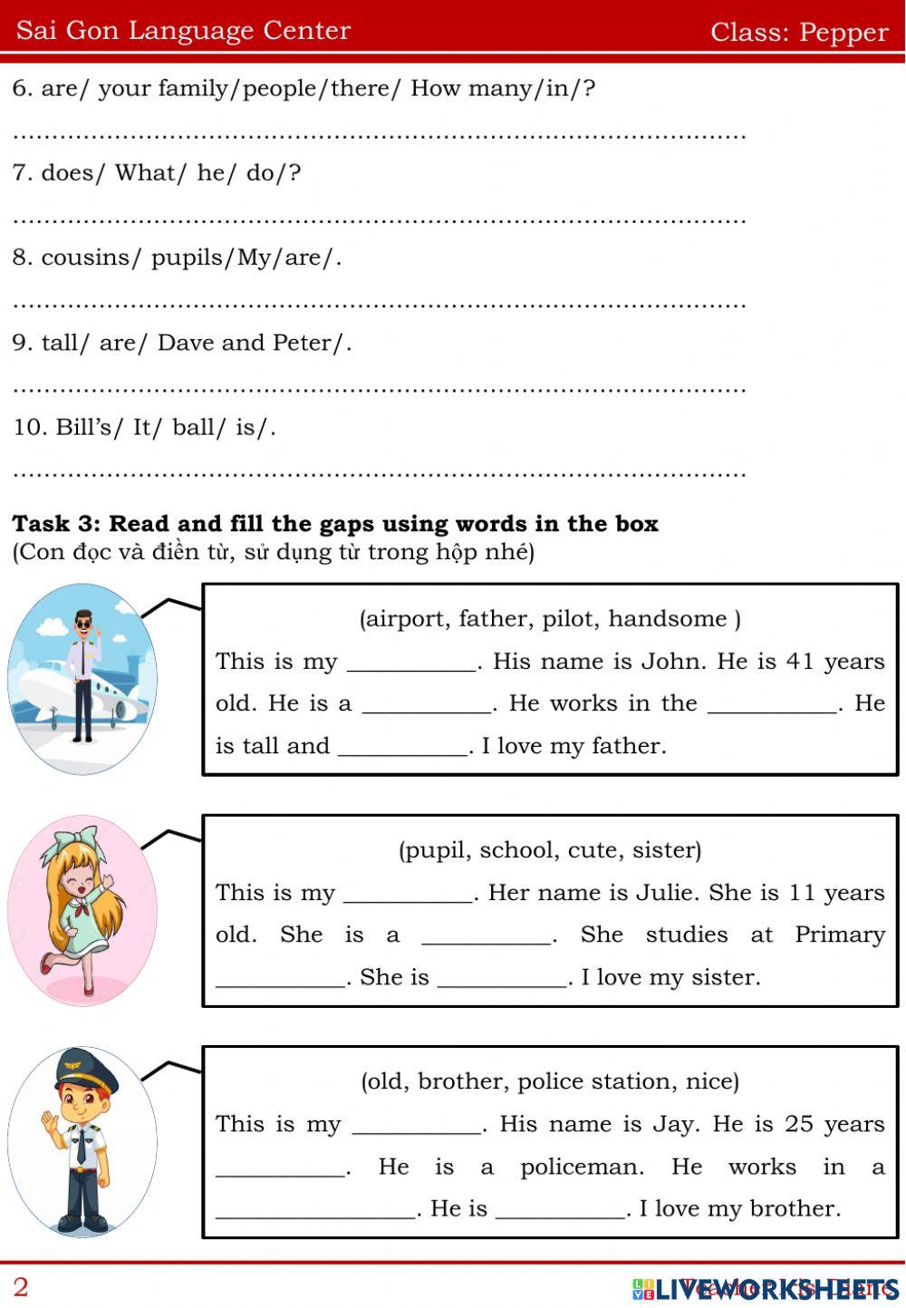 Homework-class Pepper (Sep 10th) worksheet | Live Worksheets