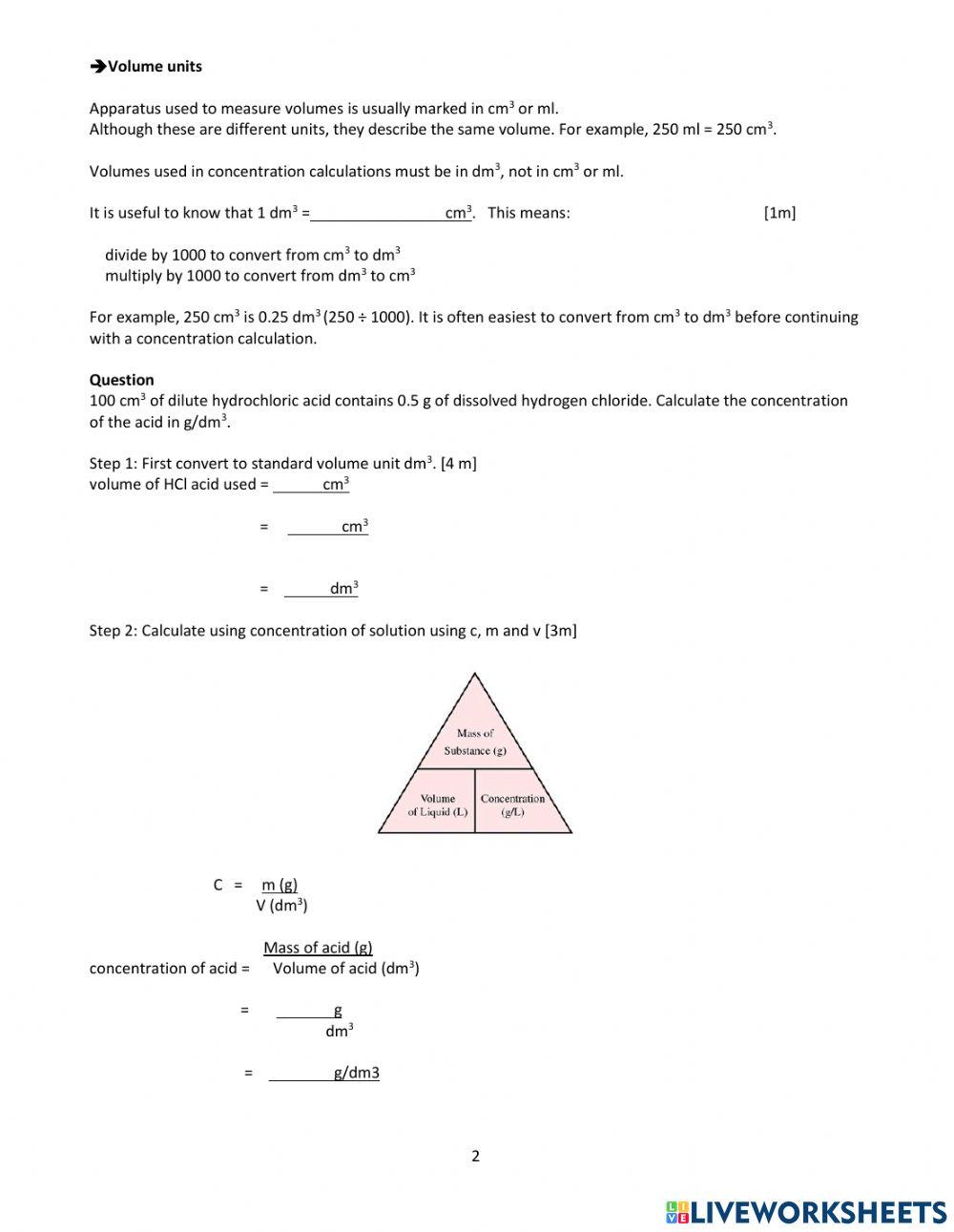 limyentsern | Topic 7.2 Concentration of solutions Yr9