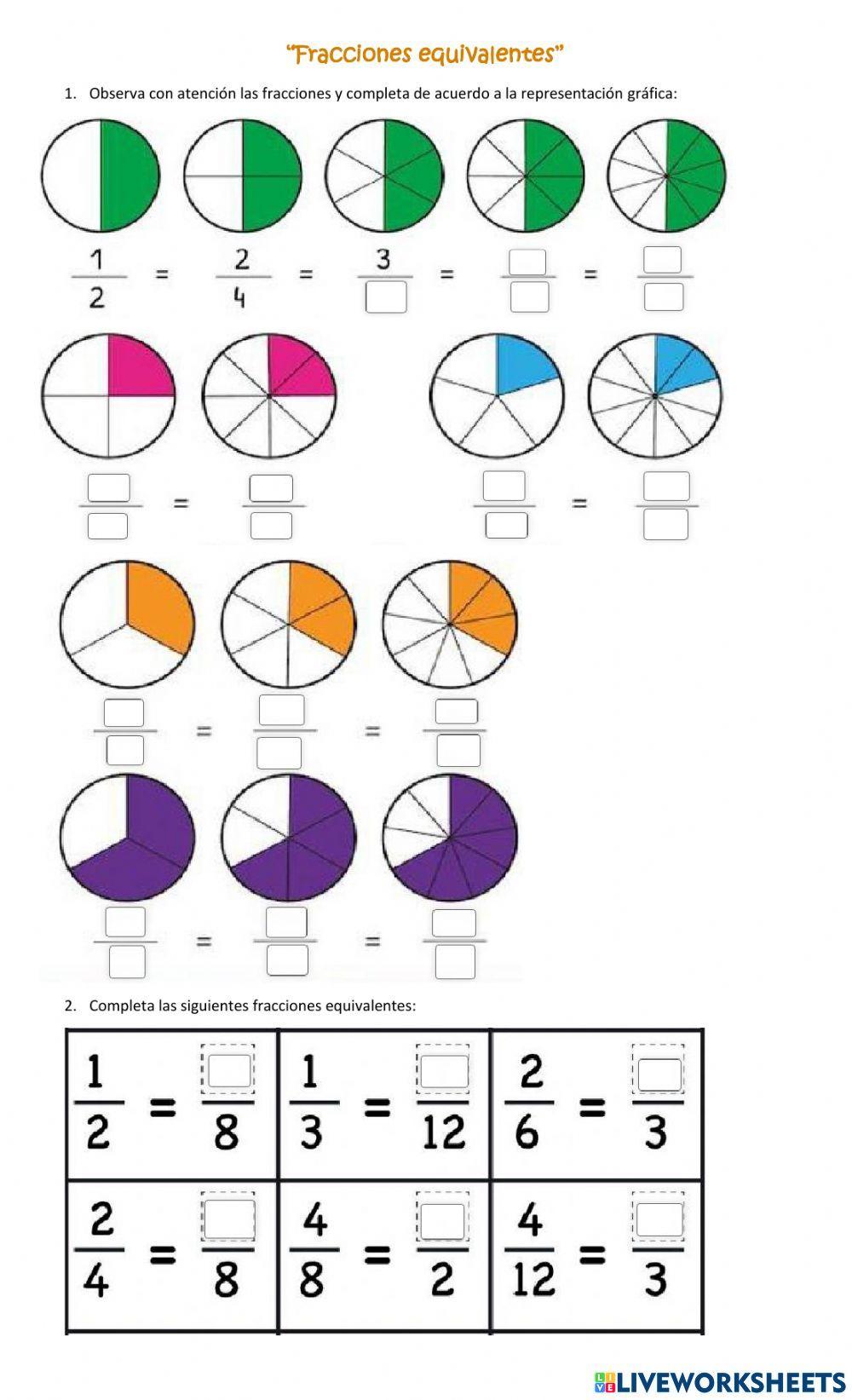 Fracciones Equivalentes Online Exercise For Primaria Live, 42% OFF Fracciones Equivalentes Online Exercise For Primaria Live, 42% OFF