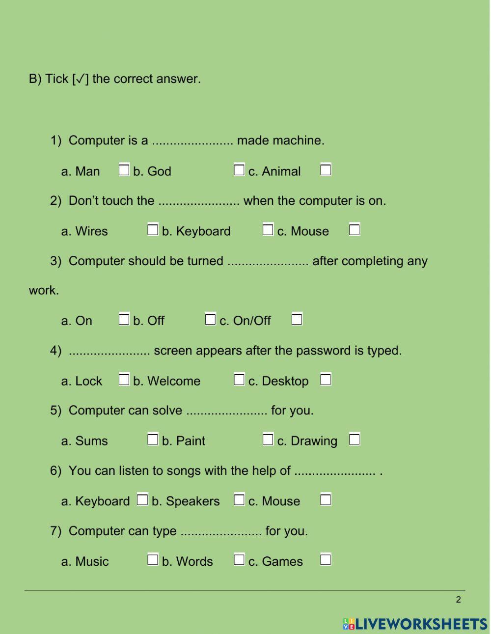 FA2-Revision | Free Interactive Worksheets | 1382178