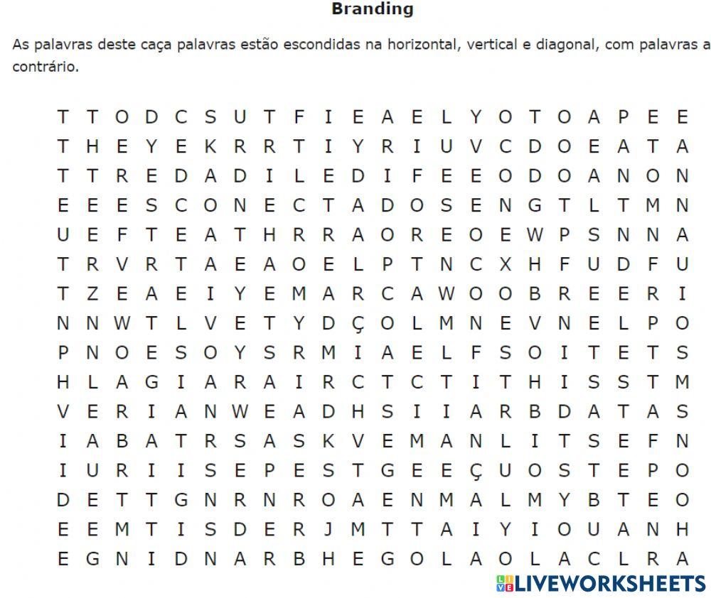 Branding worksheet | Live Worksheets