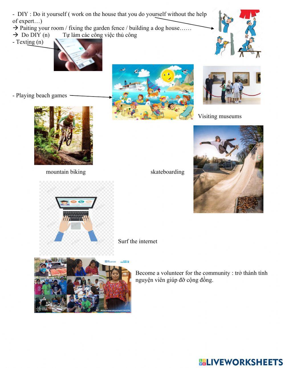 unit 1 - e8 online exercise for | Live Worksheets