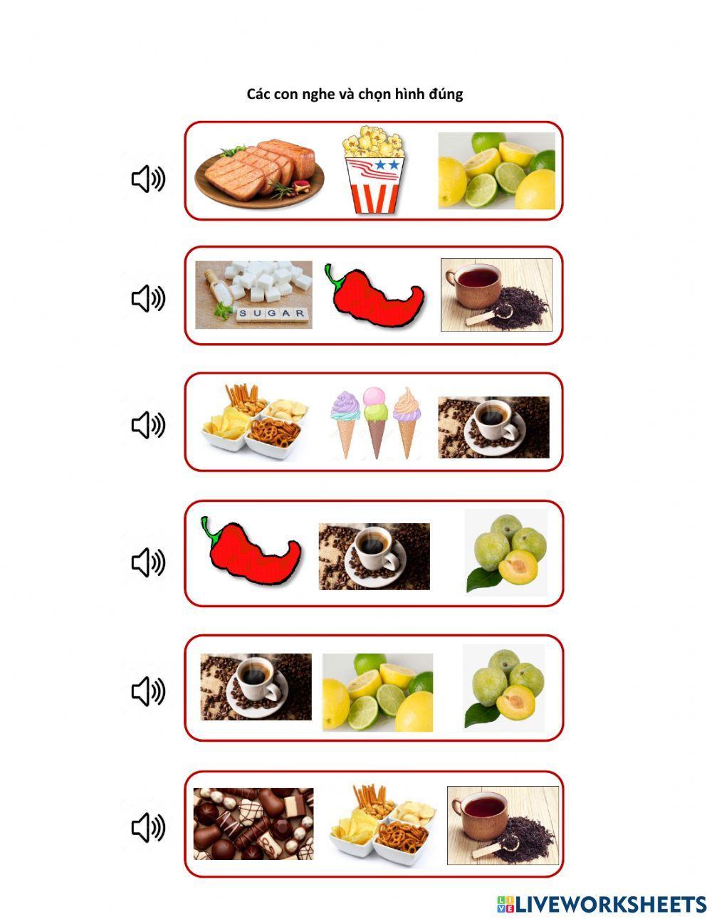 Flavours | Banhbeo | Live Worksheets