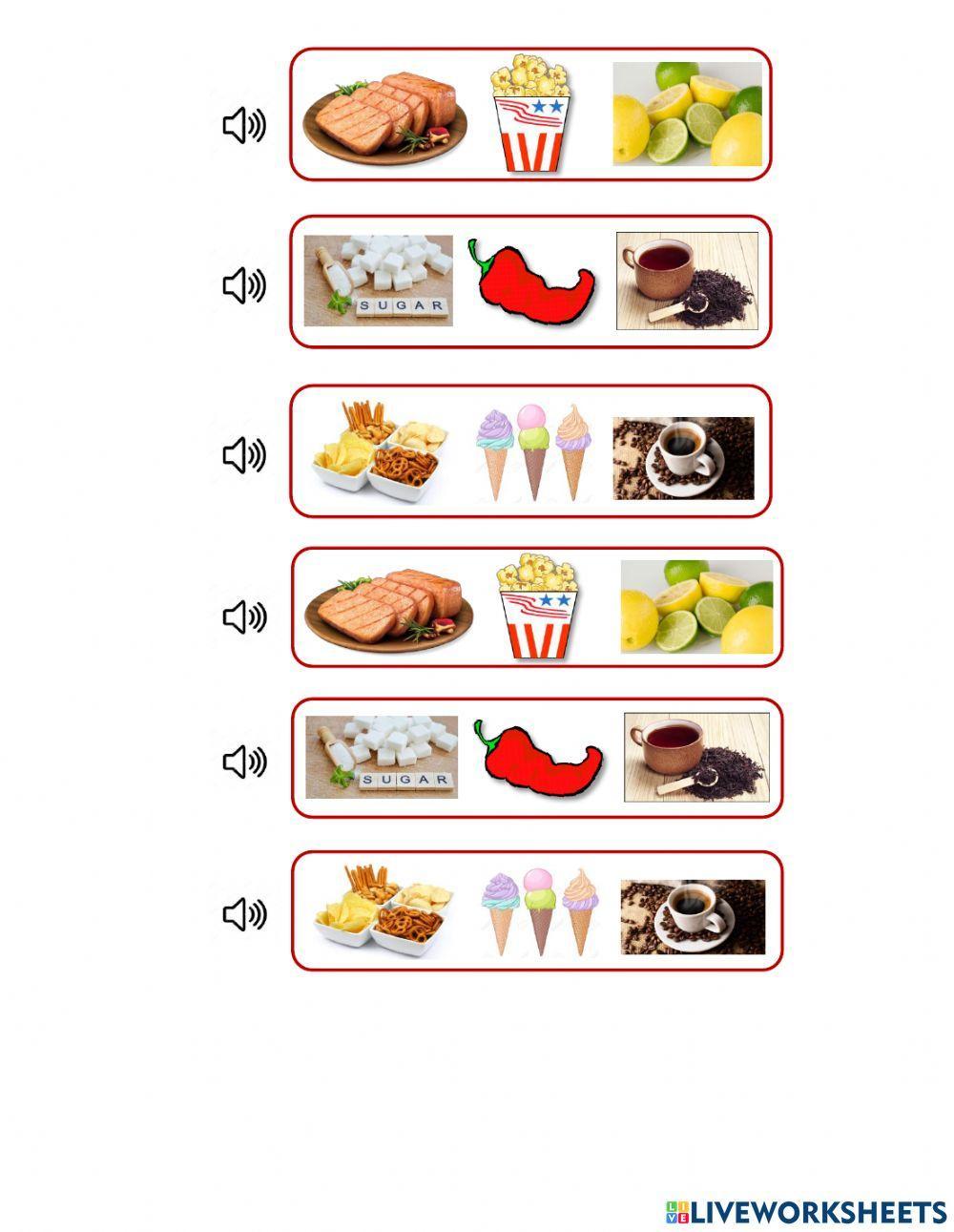 Flavours | Banhbeo | Live Worksheets