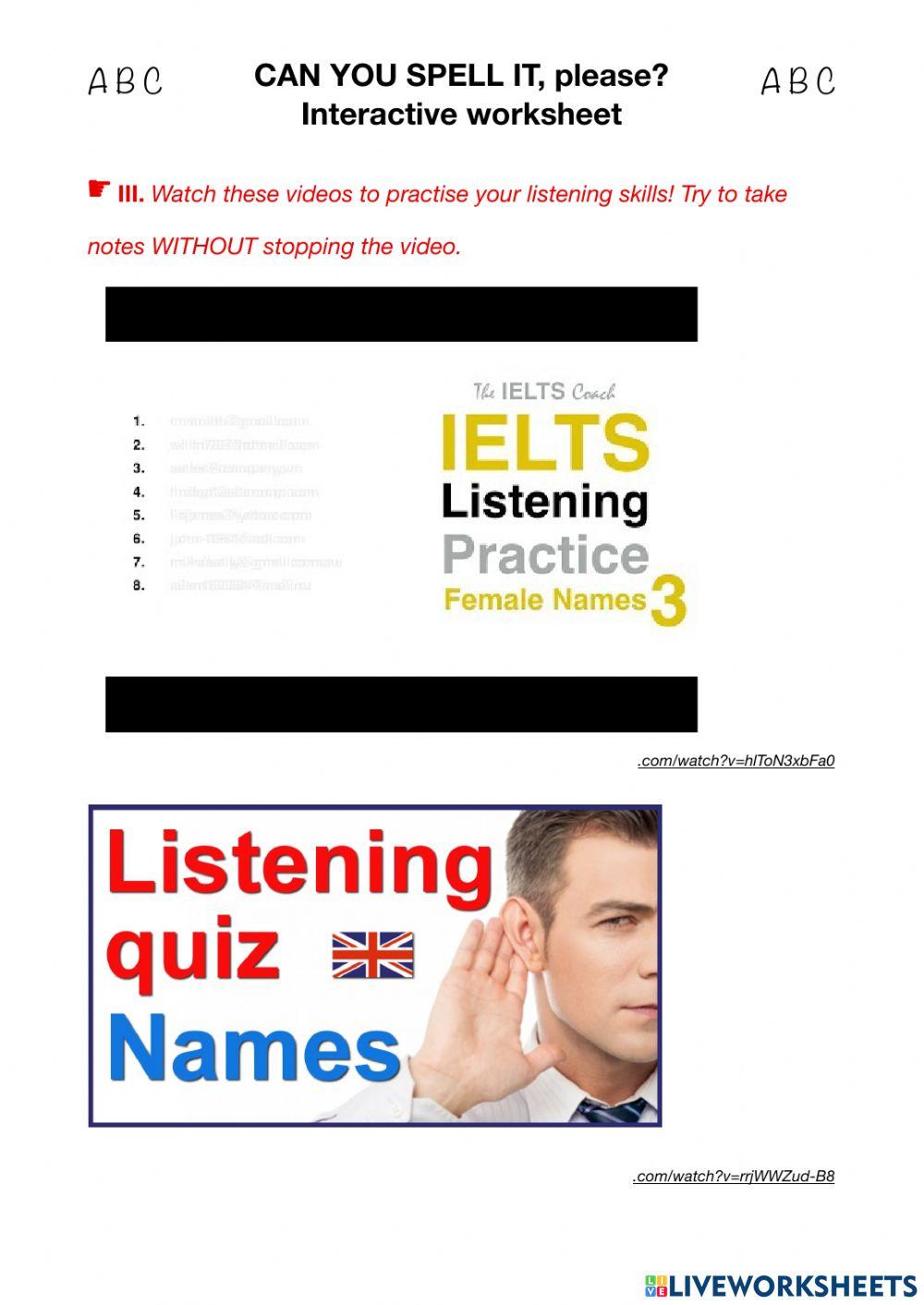 Can you spell i… | Free Interactive Worksheets | 1385385