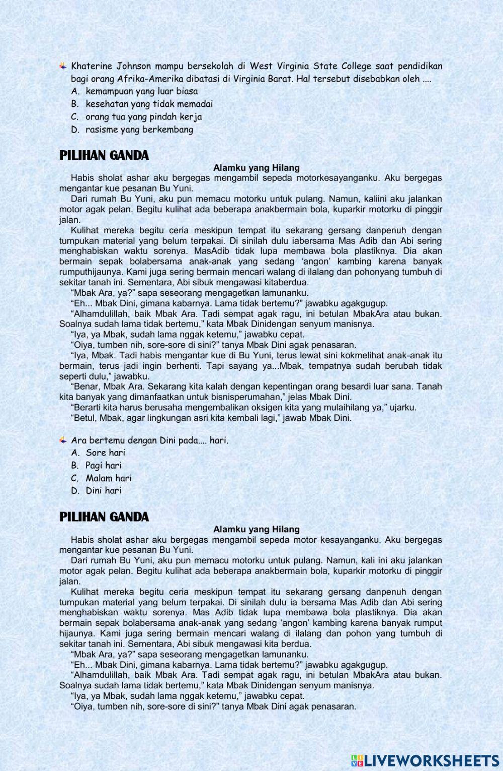 Glad akm worksheet | Live Worksheets