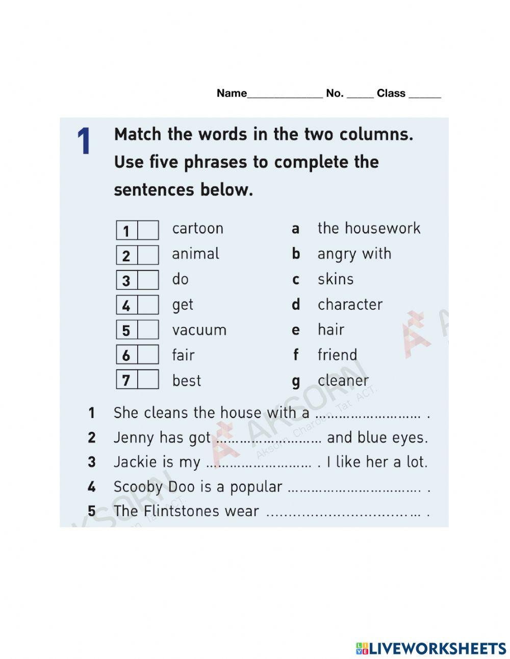 Vocabulary Unit4 Spark worksheet | Live Worksheets