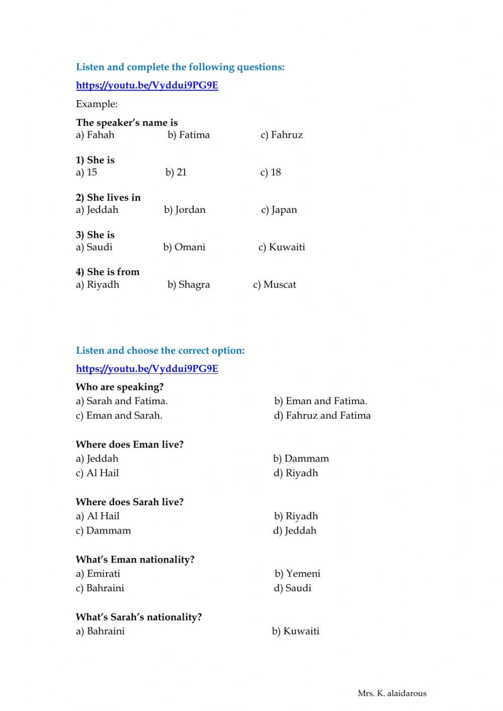 T1: Getting started. worksheet | Live Worksheets