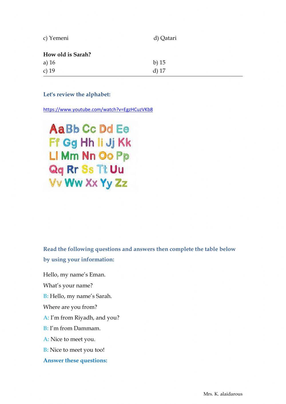 T1: Getting started. worksheet | Live Worksheets