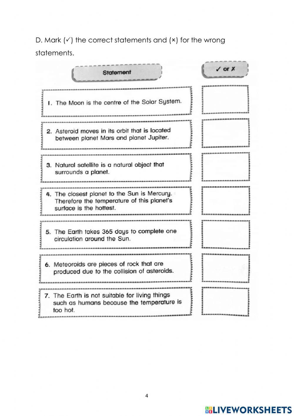 Science Primary 3 The Solar System 3899466 | TanSY_619