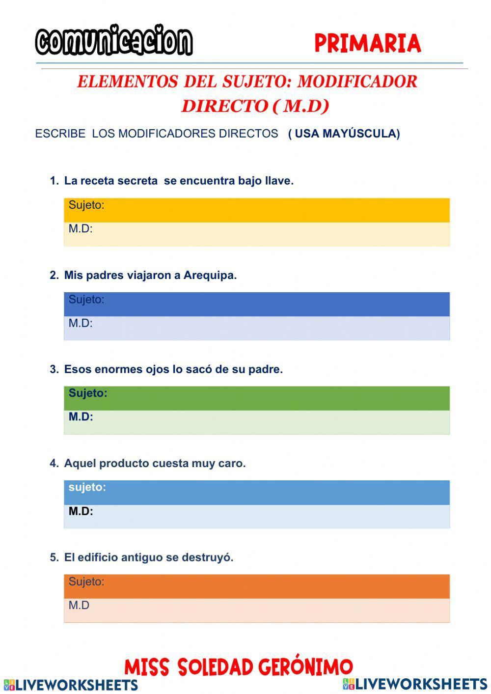 1399932 | MODIFICADOR DIRECTO DEL SUJETO | soledad