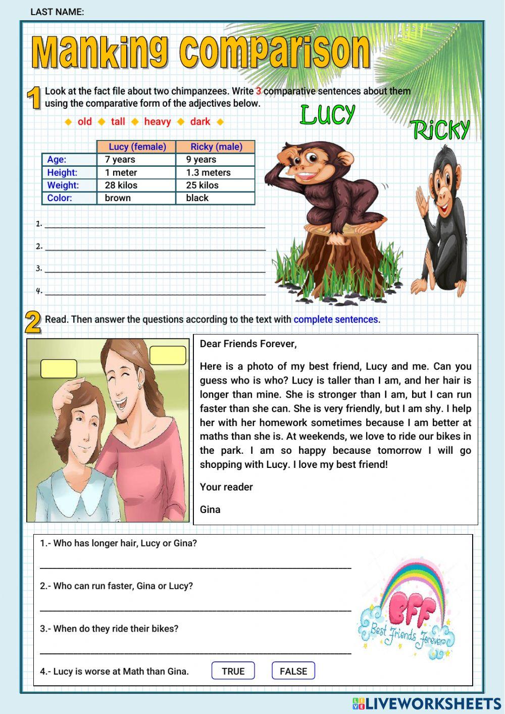6712454 | 5° GRADE- MAKING COMPARISON | rosyvc2020