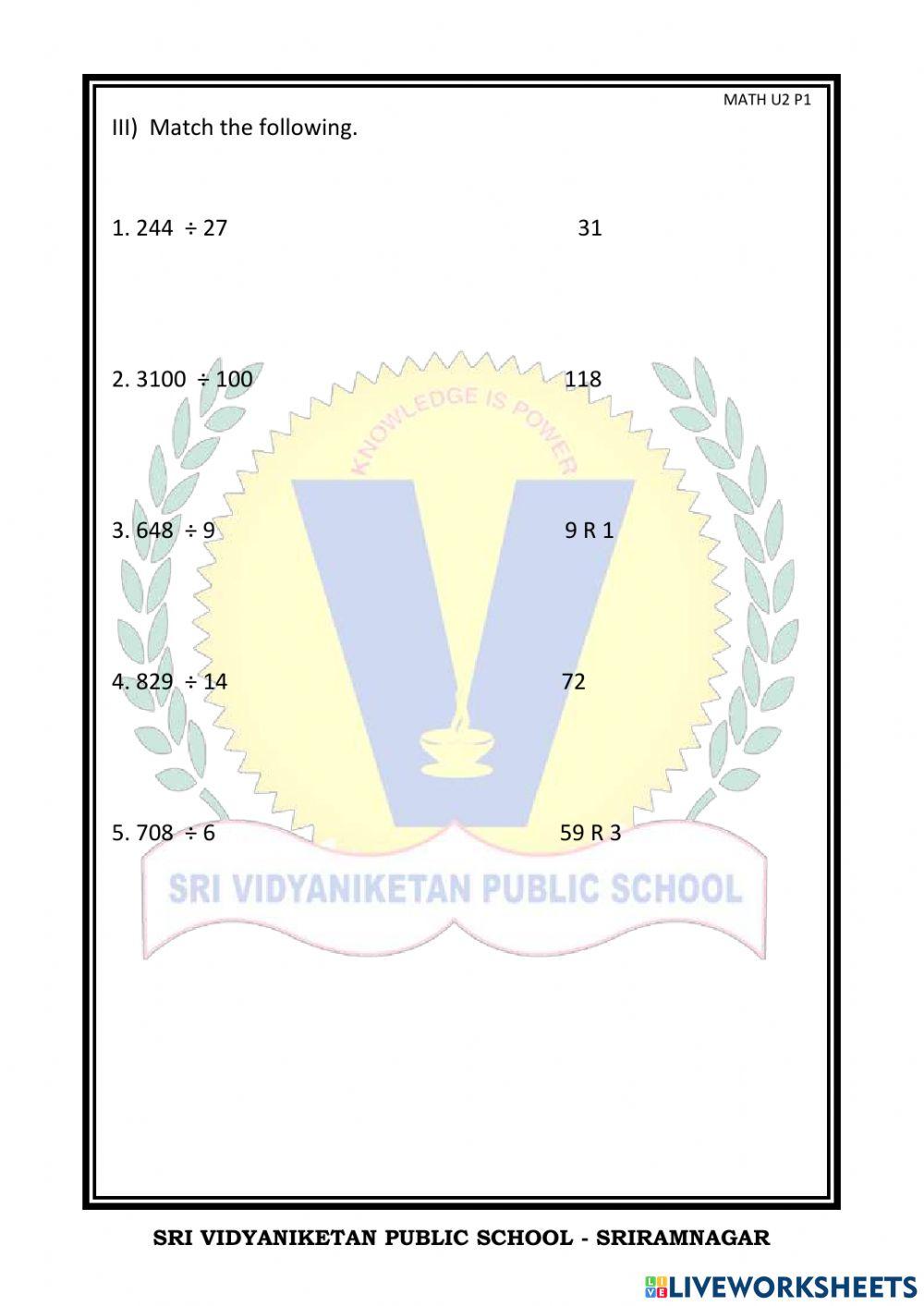 1388266 | Live worksheet | Classteacher4thC