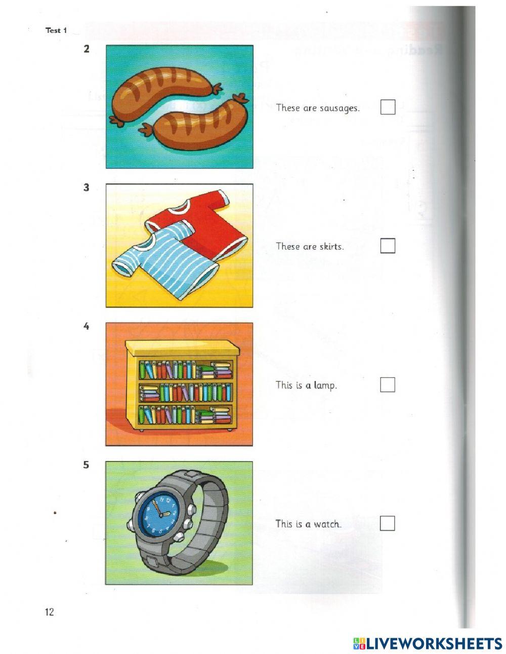 Starter 1 - Test 1 - Reading worksheet | Live Worksheets