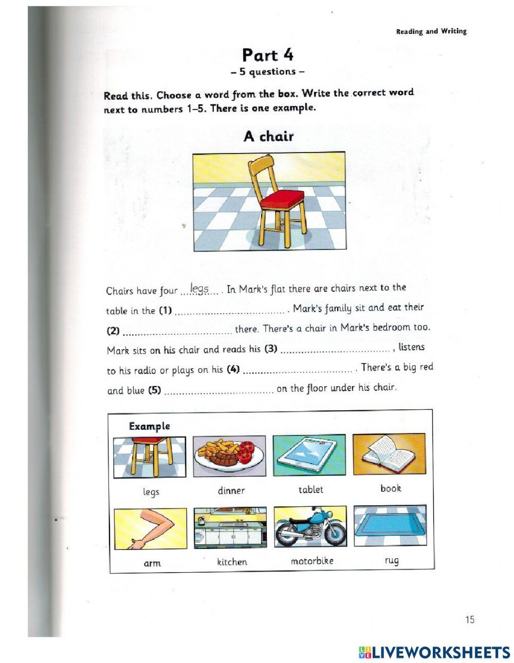 Starter 1 - Test 1 - Reading worksheet | Live Worksheets