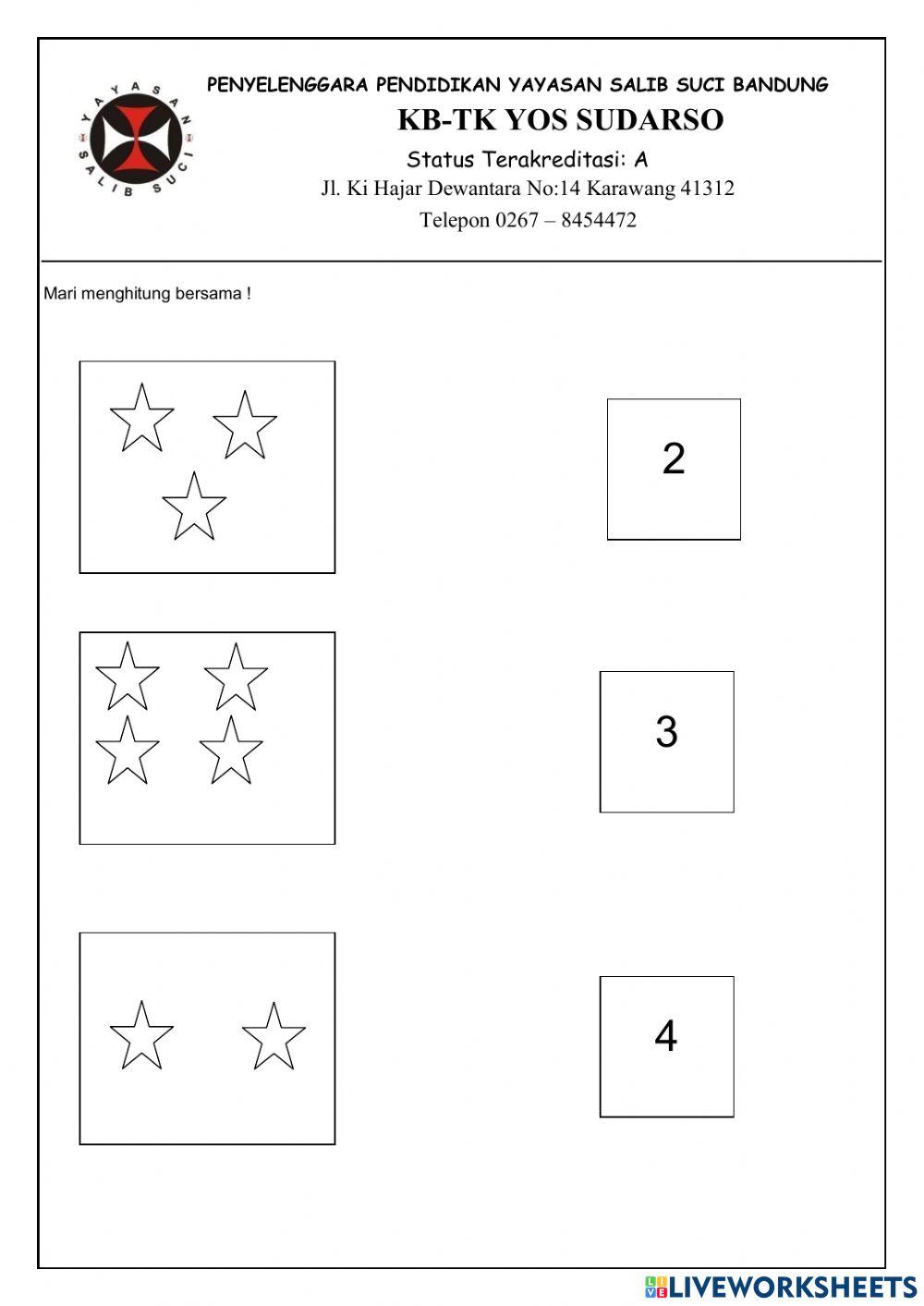 Menghitung online worksheet | Live Worksheets