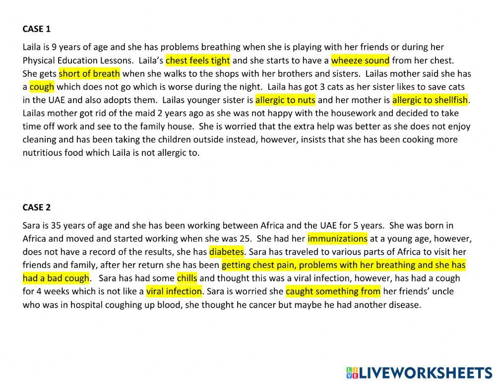 D&D Respiratory worksheet | Live Worksheets