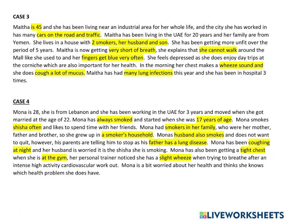 D&D Respiratory worksheet | Live Worksheets