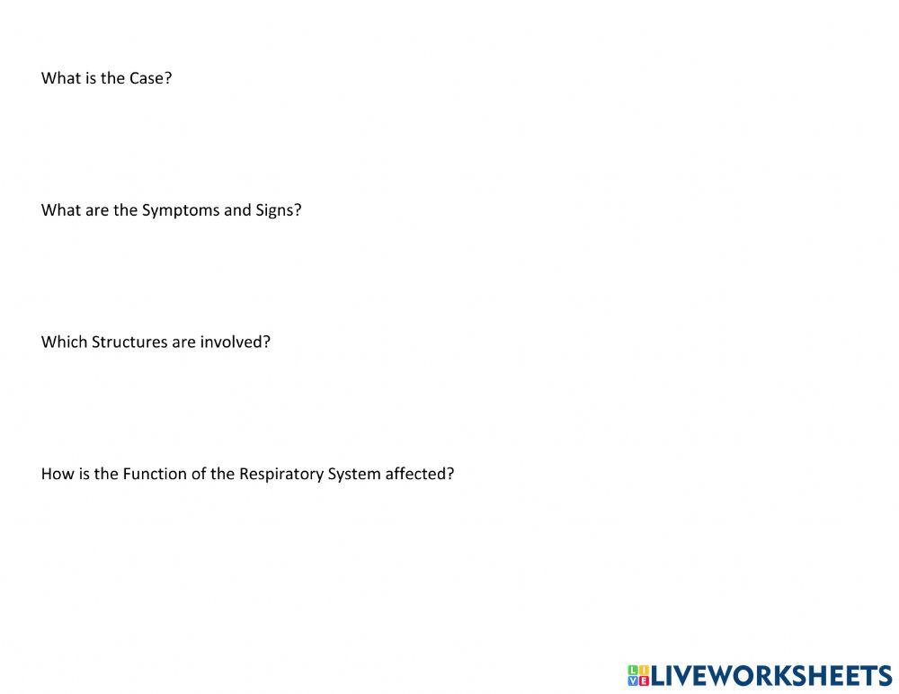 D&D Respiratory worksheet | Live Worksheets