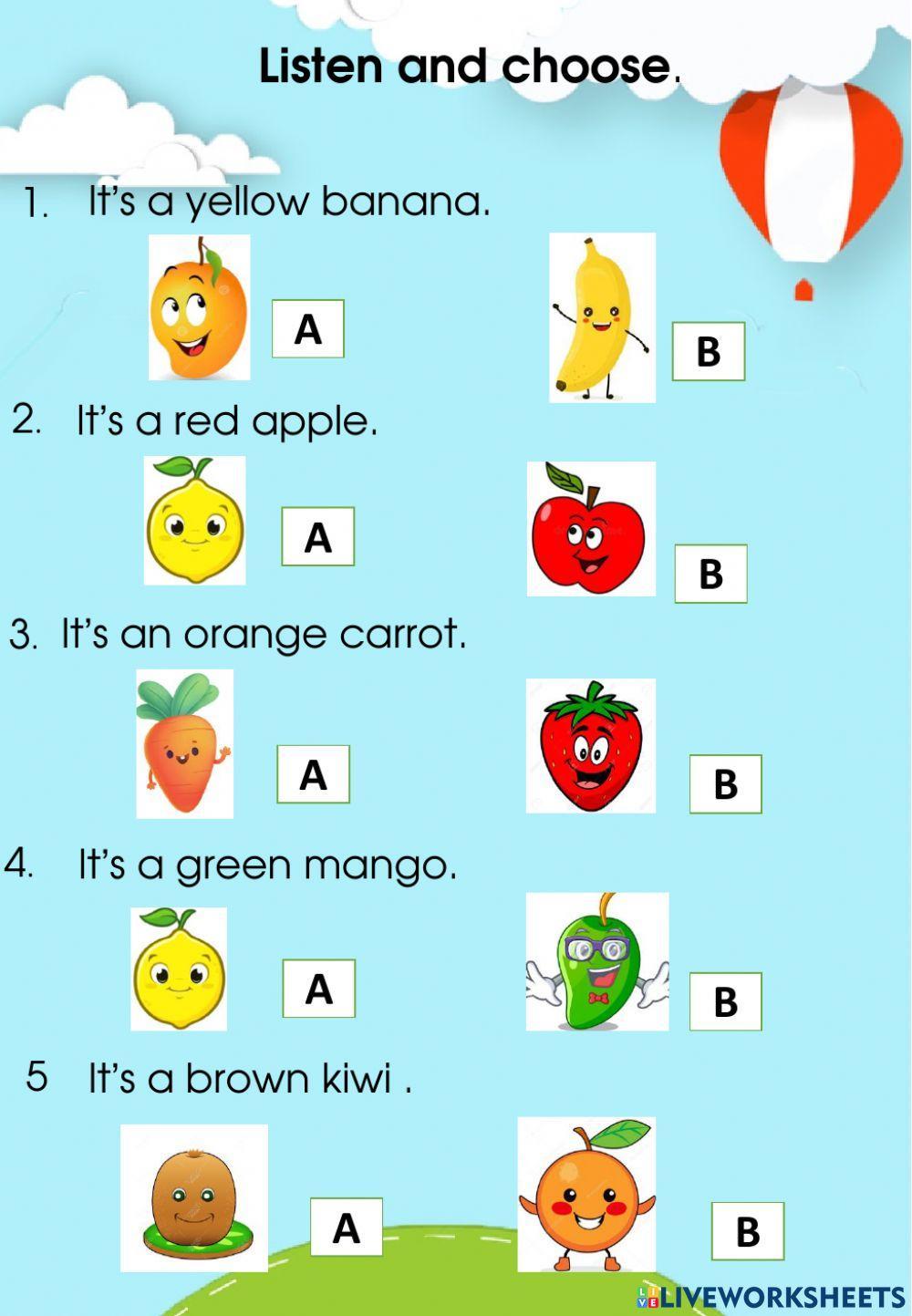 Color online exercise for k4 | Live Worksheets