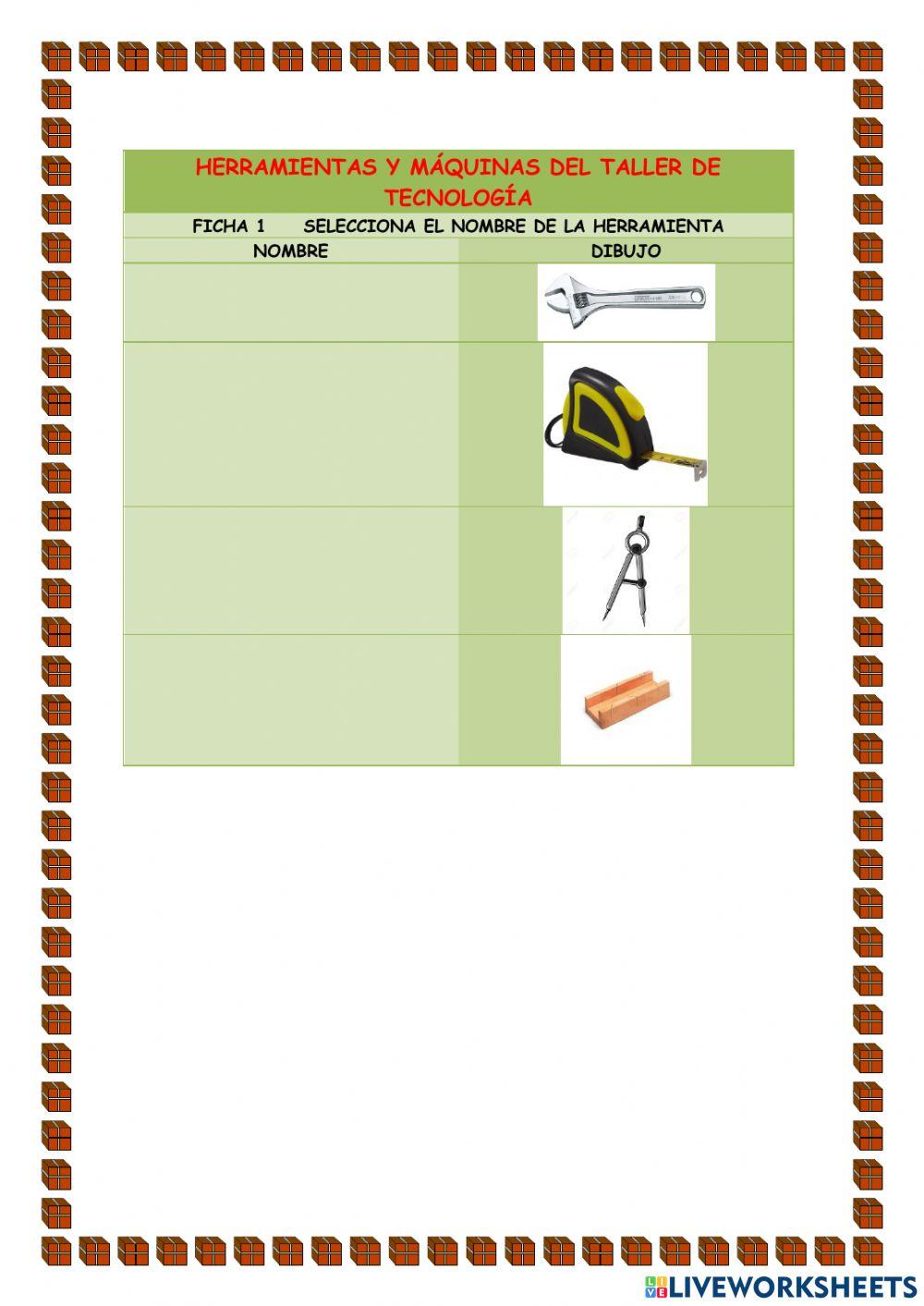 Herramientas ta… | Free Interactive Worksheets | 1390451