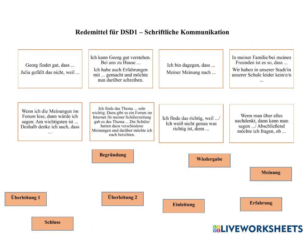 Redemittel DSD1 Sk 3907166 | daohaiha | LiveWorksheets