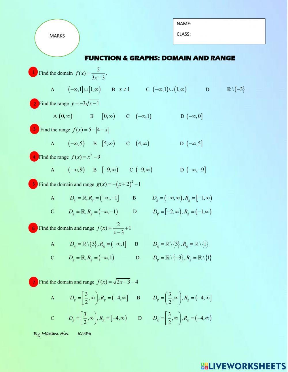 Domain And Range Interactive Worksheet Live Worksheets domain-and-range-interactive-worksheet-live-worksheets