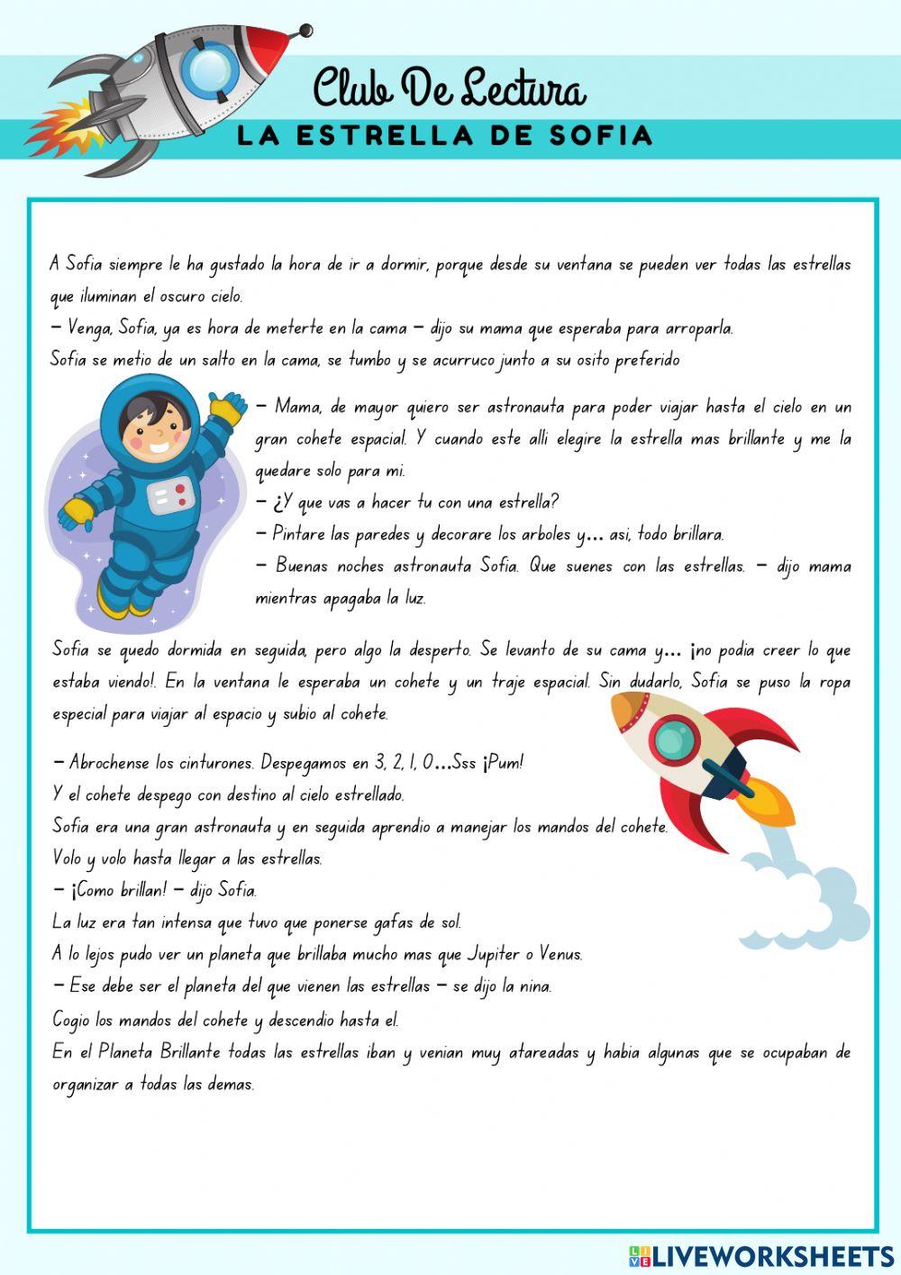 La estrella de Sofia worksheet | Live Worksheets