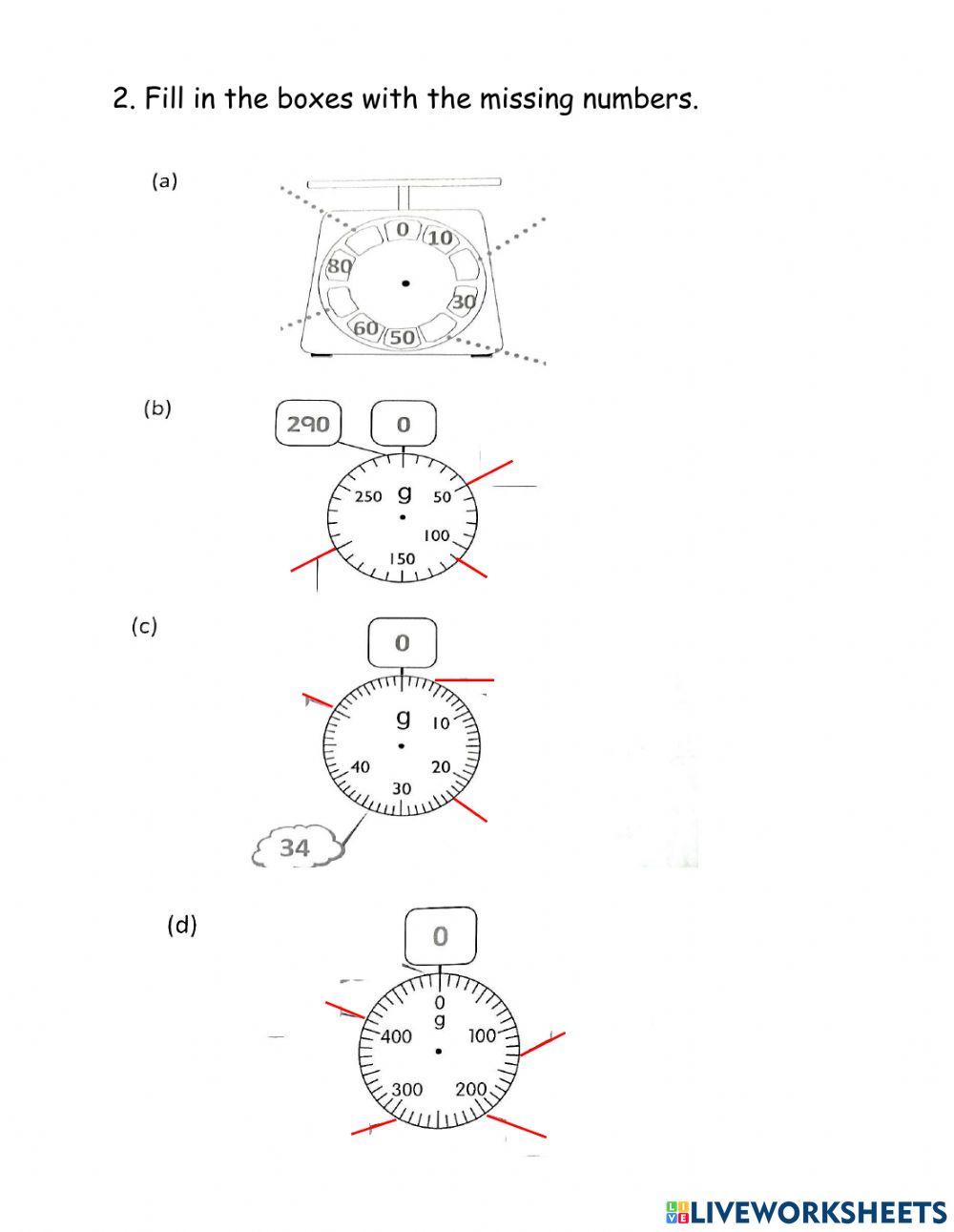Measuring mass in grams | Ariey6024 | Live Worksheets