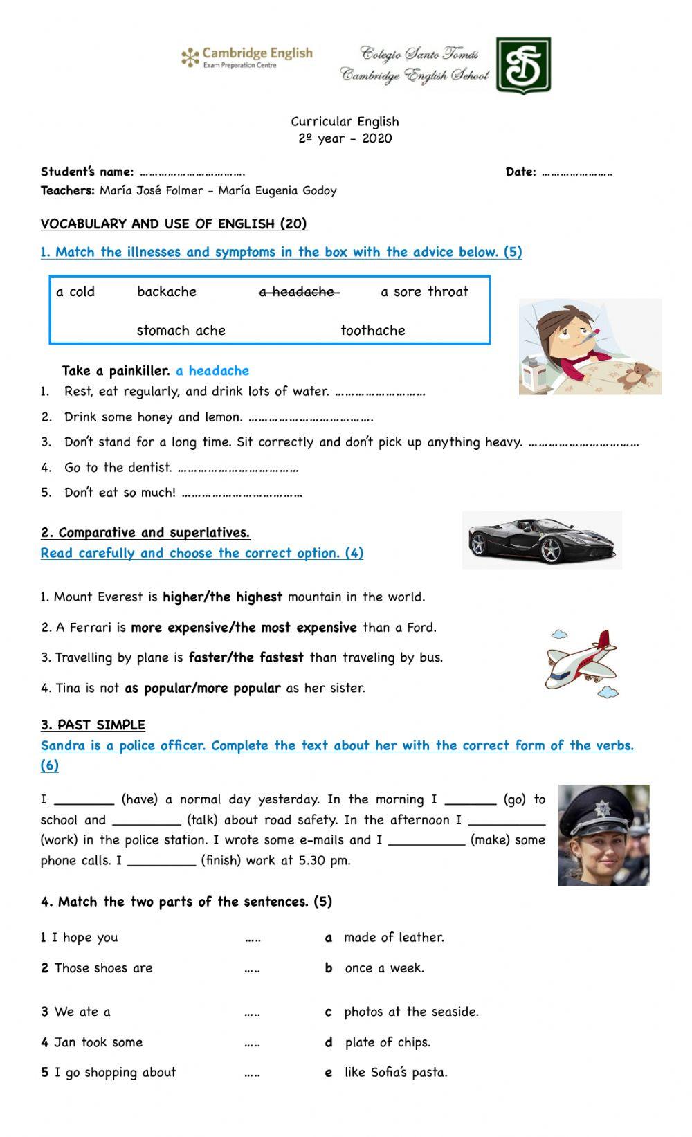 Final Use of English 2nd ST worksheet | Live Worksheets