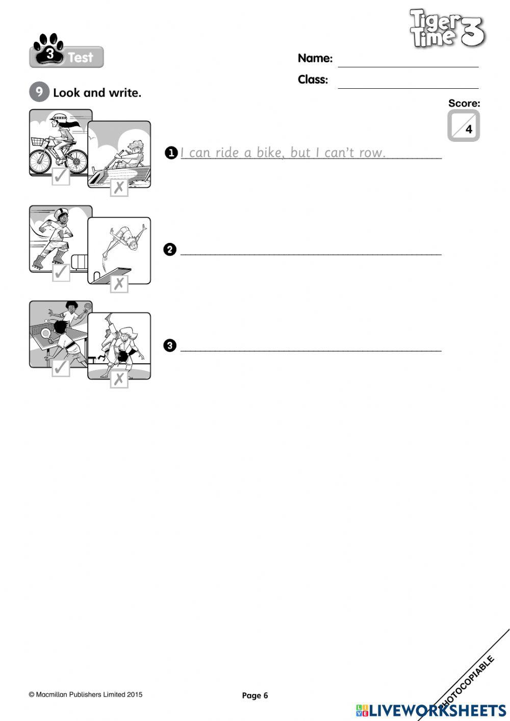 tiger time 3 un… | Free Interactive Worksheets | 6713424