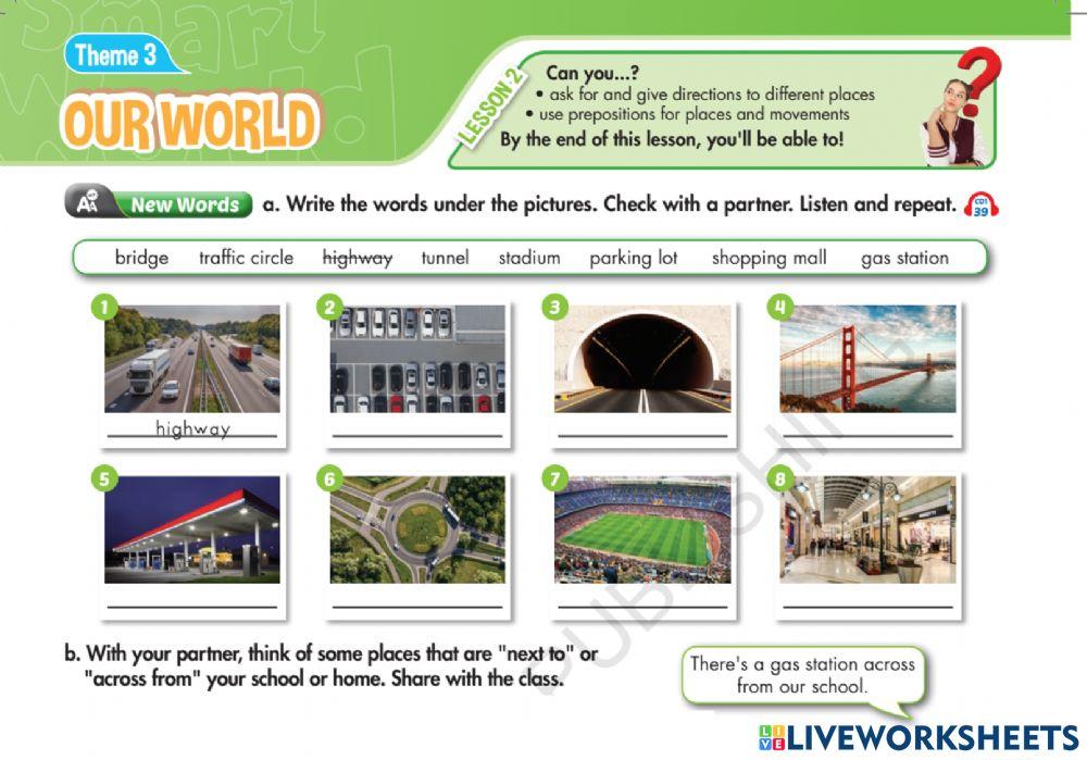 Place English as a Second Language (ESL) activity | Live Worksheets