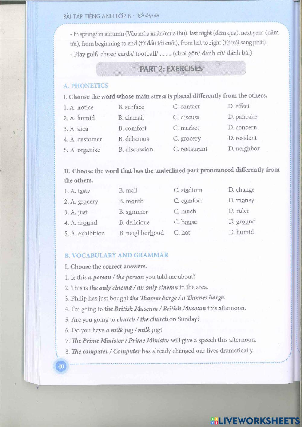 Unit 3 - G8 worksheet | Live Worksheets