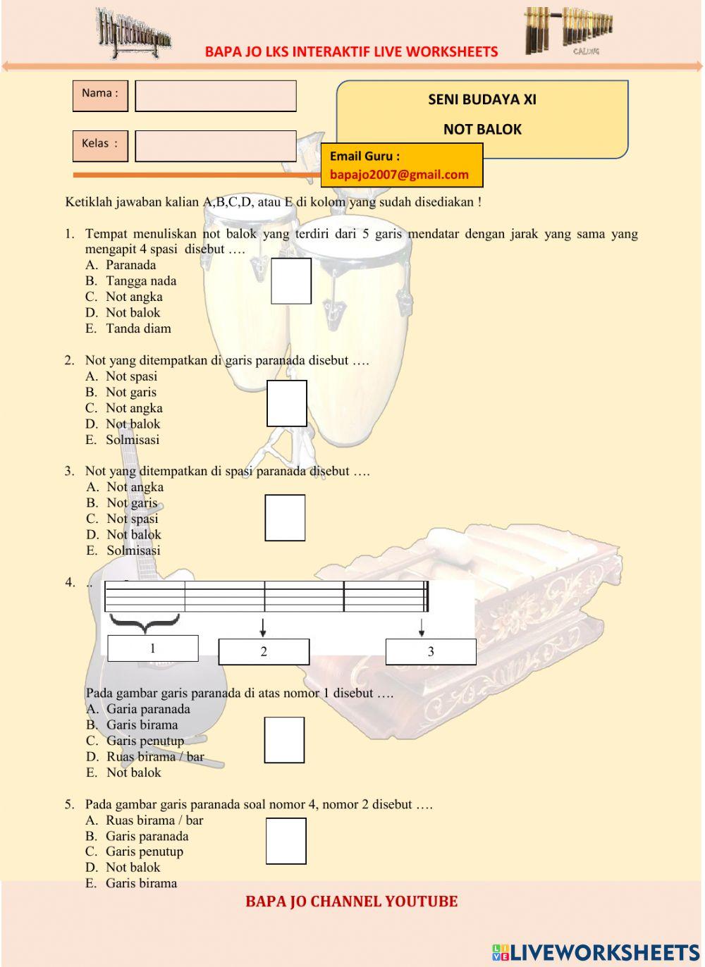 1392628 | Not Balok | sutarjo | LiveWorksheets