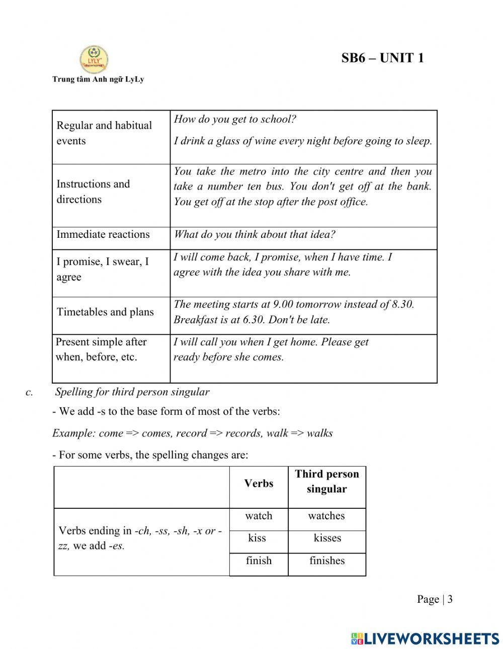 G6-unit 1 les2 worksheet | Live Worksheets