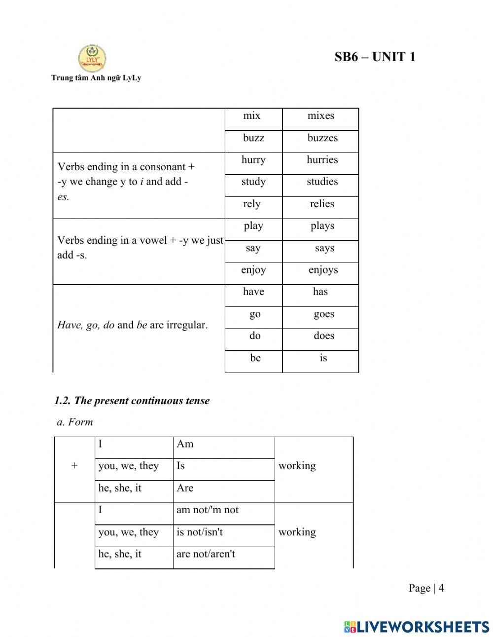 G6-unit 1 les2 worksheet | Live Worksheets