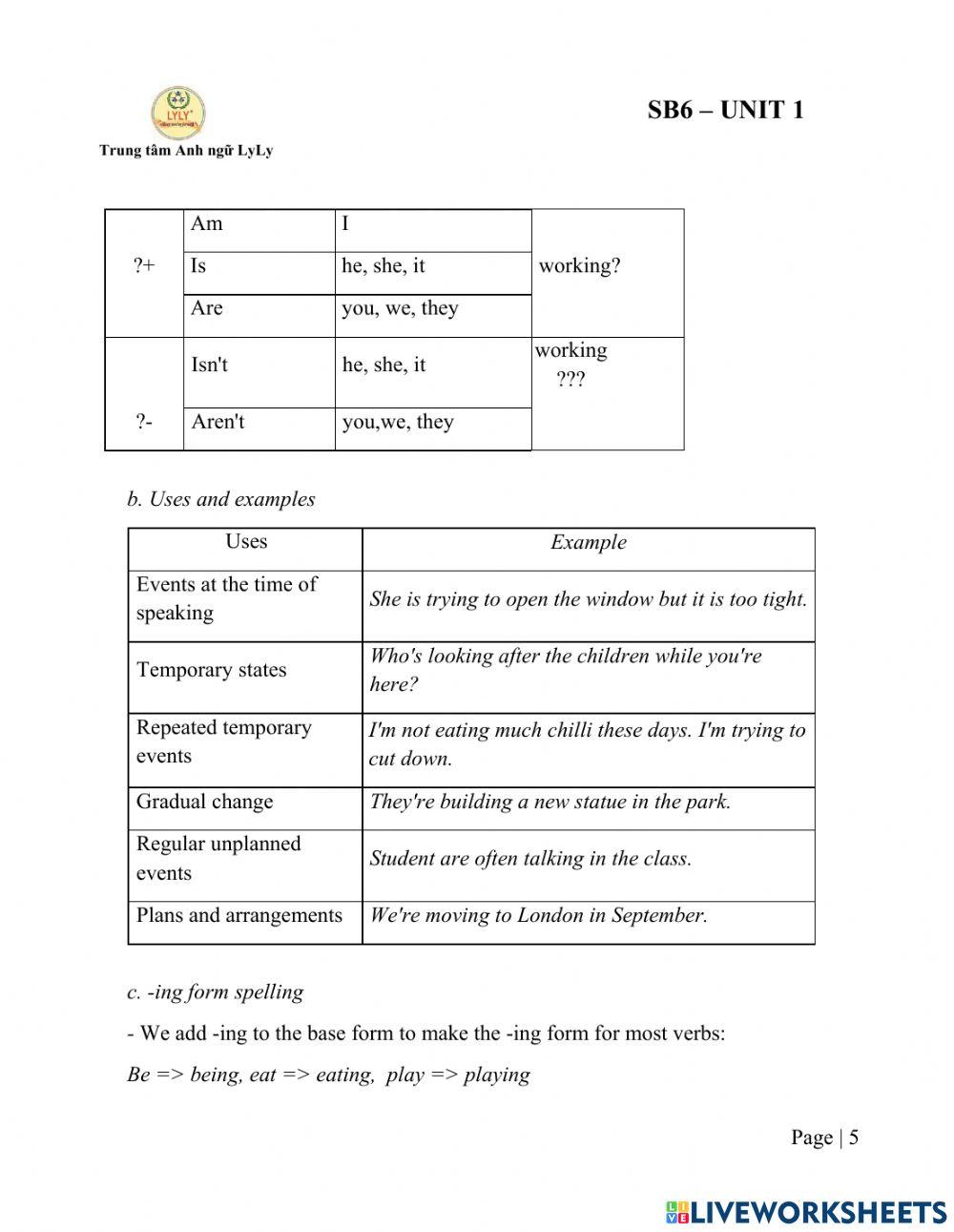 G6-unit 1 les2 worksheet | Live Worksheets