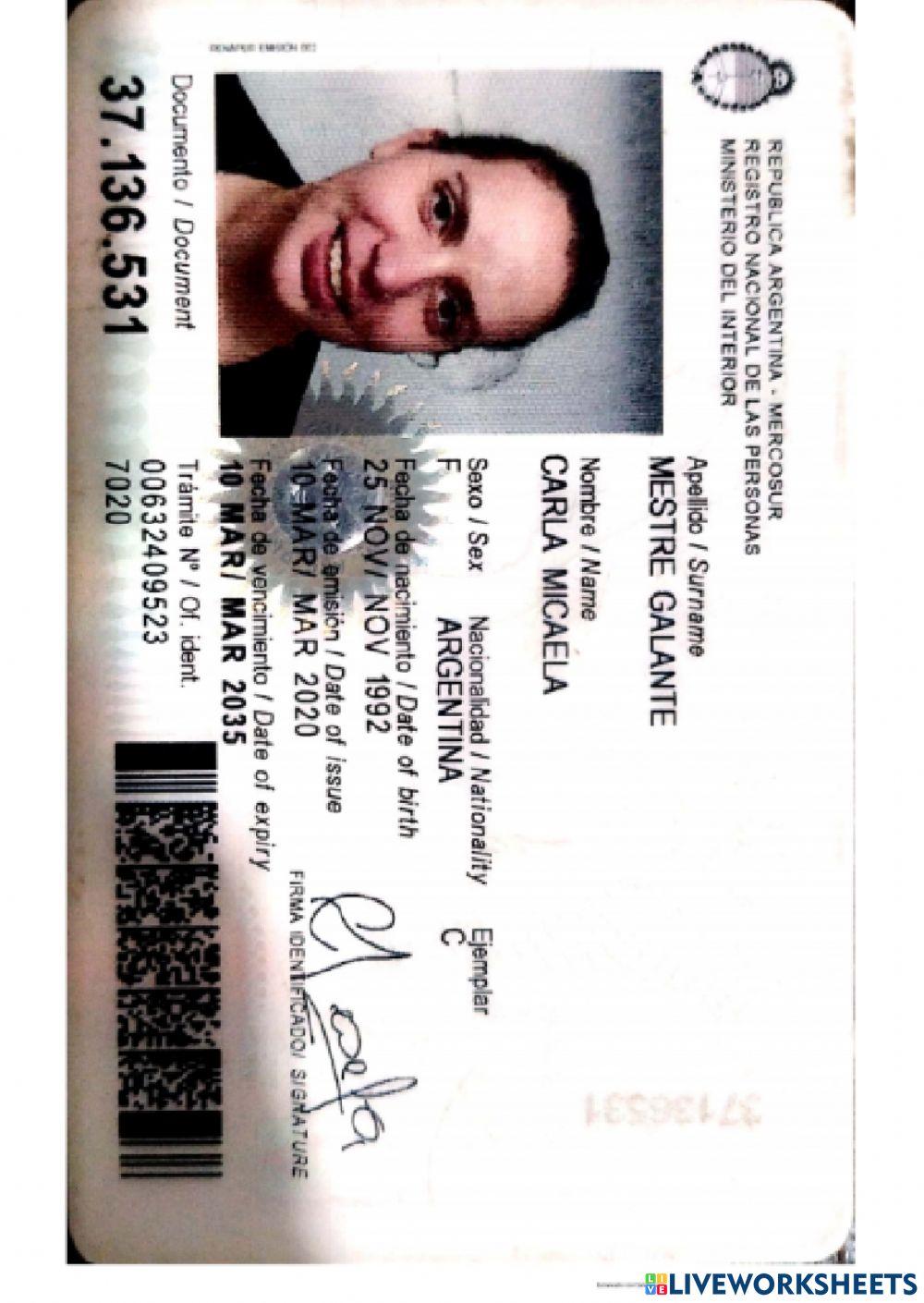 dni online exercise for | Live Worksheets