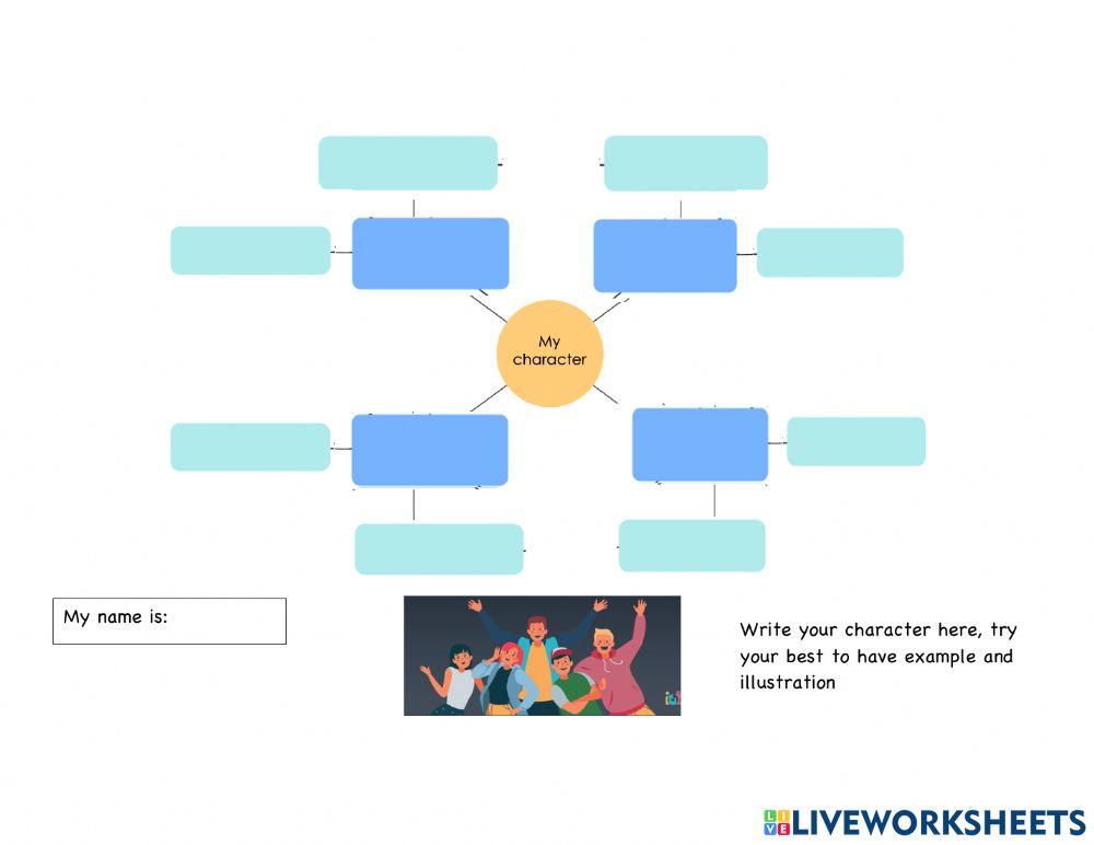 My character worksheet | Live Worksheets