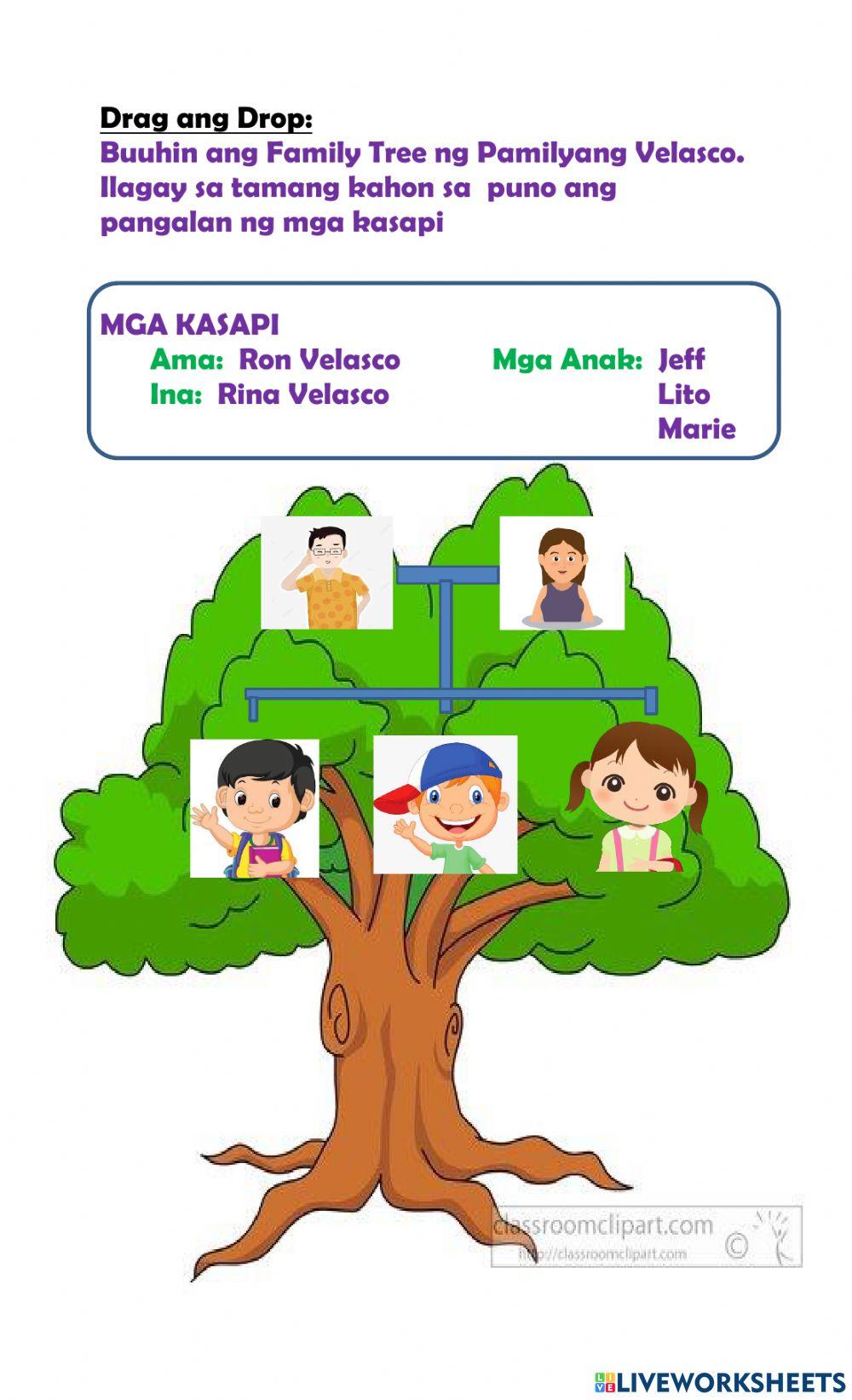 Family Tree online exercise for | Live Worksheets