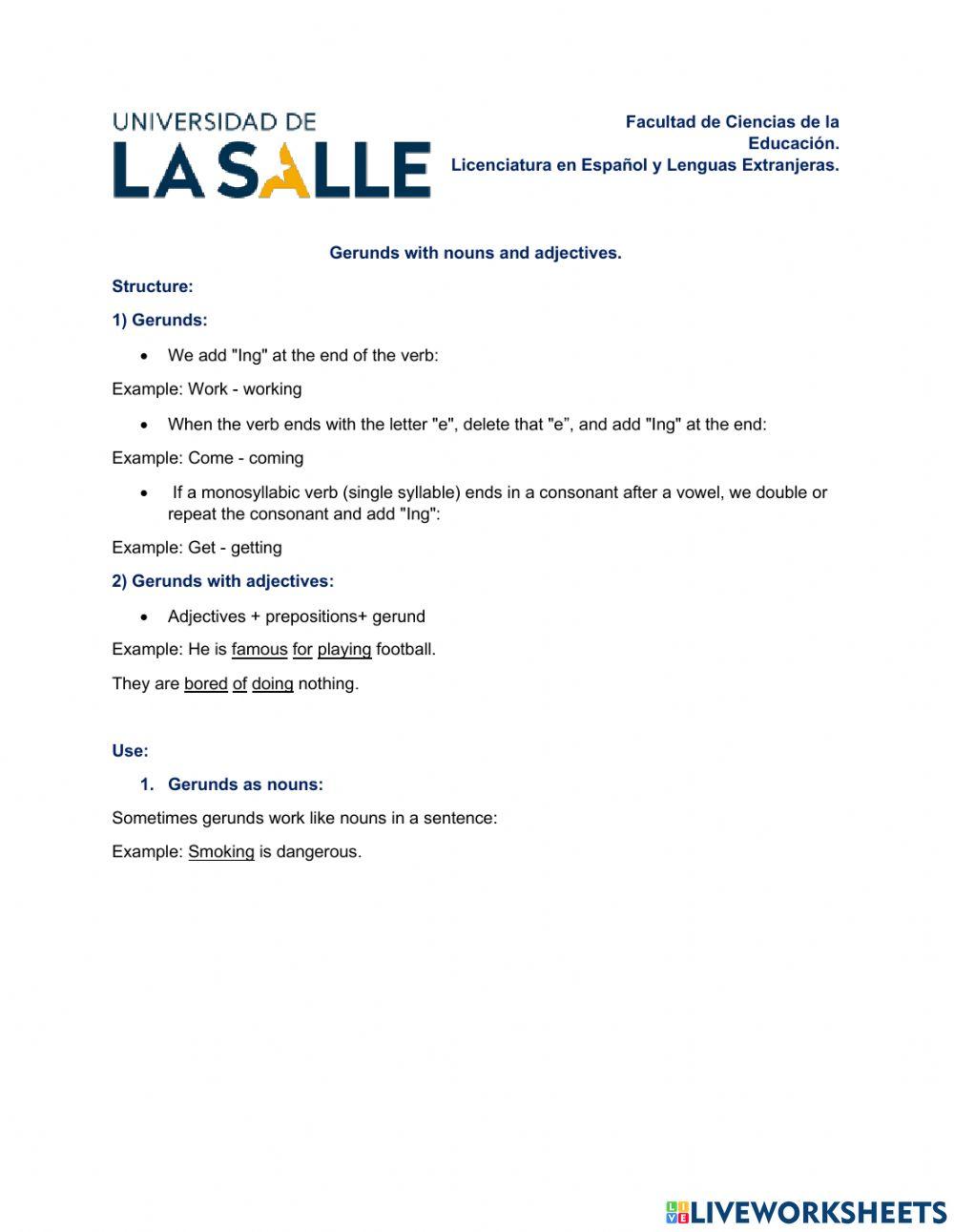 Activity final worksheet | Live Worksheets