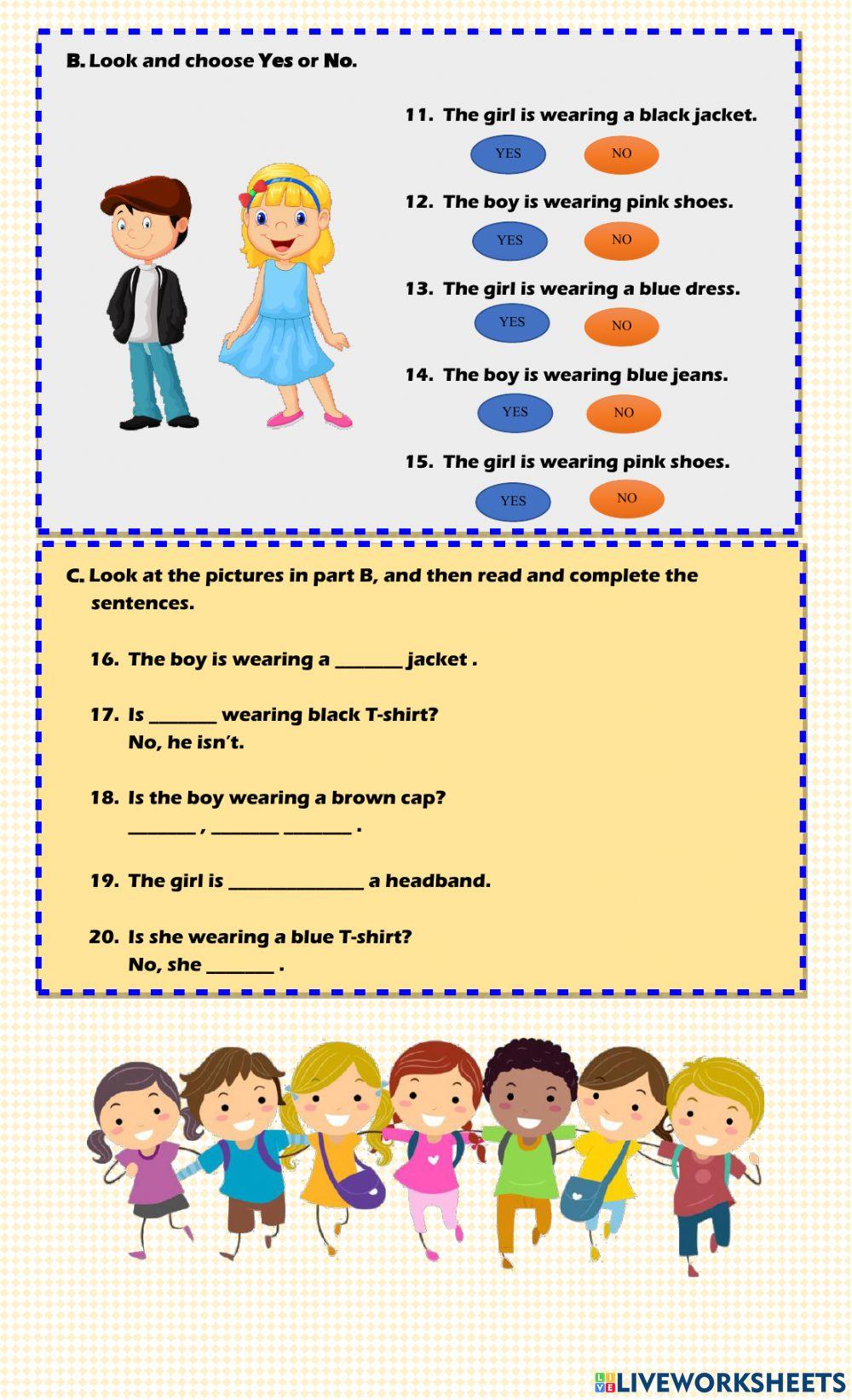 My clothes worksheet for Grade 2 | Live Worksheets