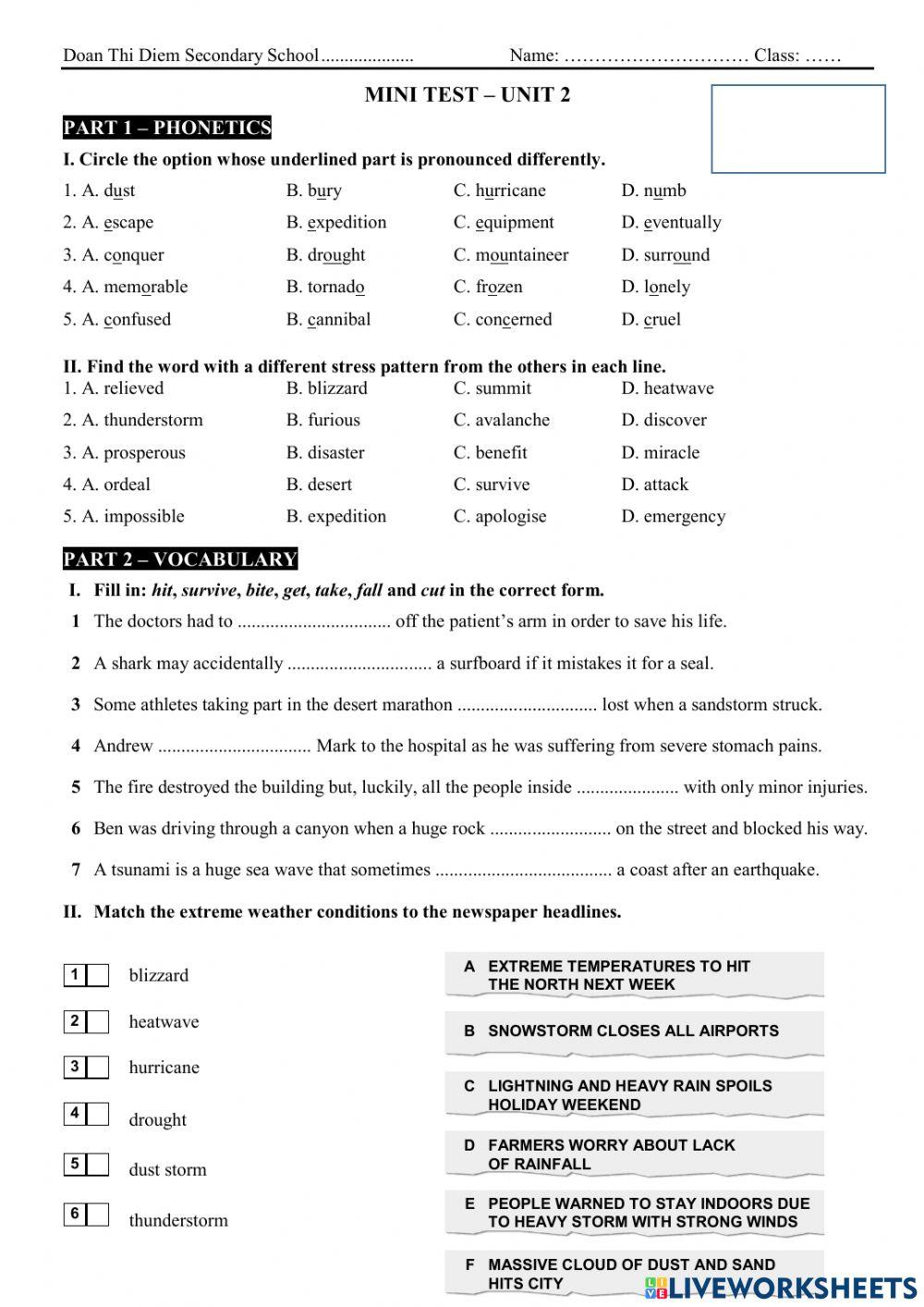 8s1 - b1 module… | Free Interactive Worksheets | 1395921