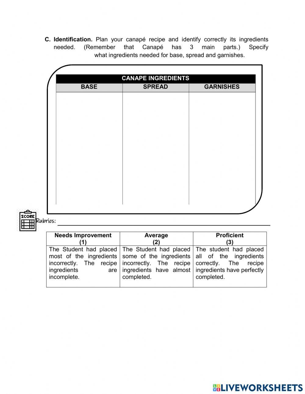 COOKERY 9 Week 3 Summative Test 3388098 | Kristha Jade