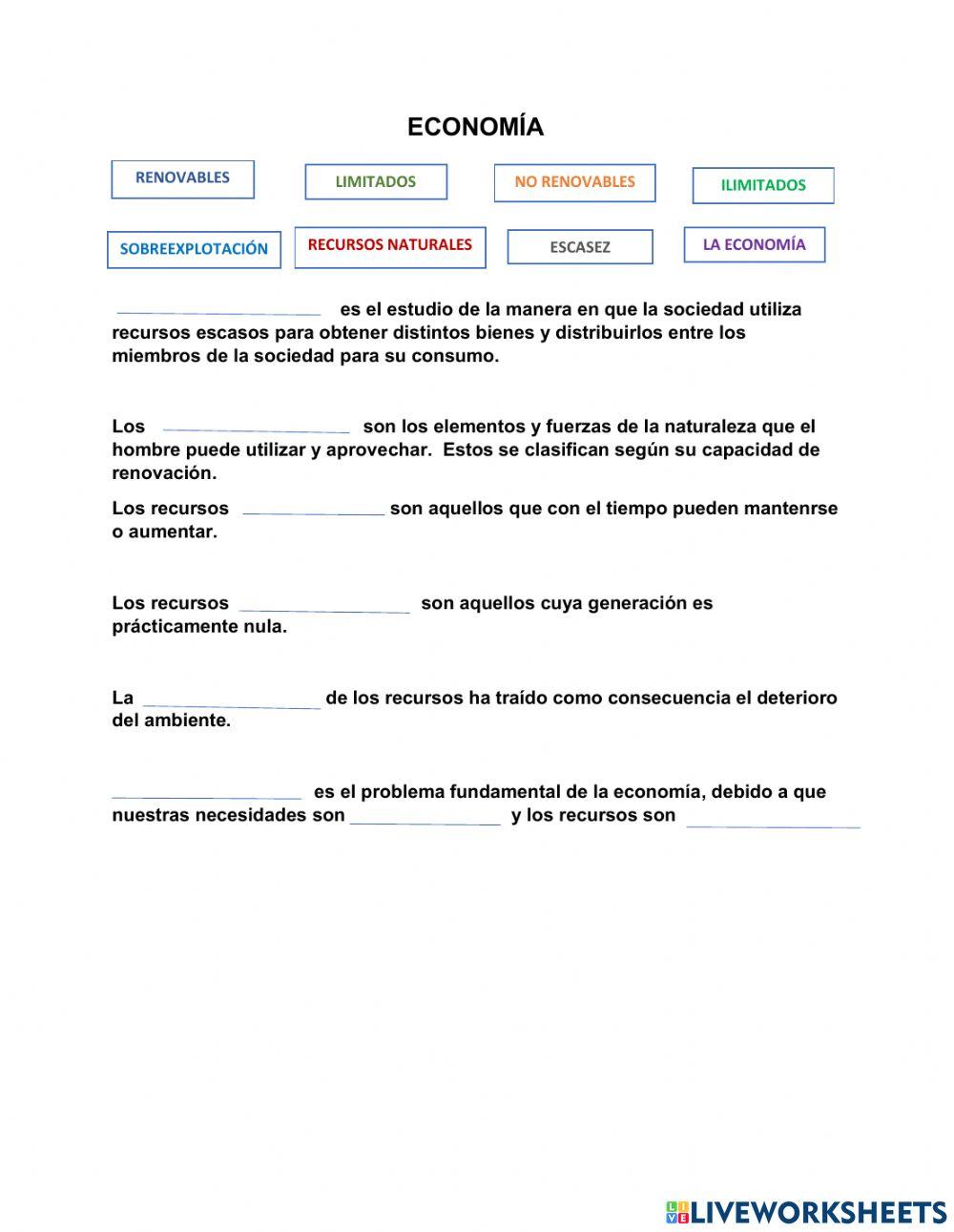 Economia 1396112 | Flor Mar | Live Worksheets