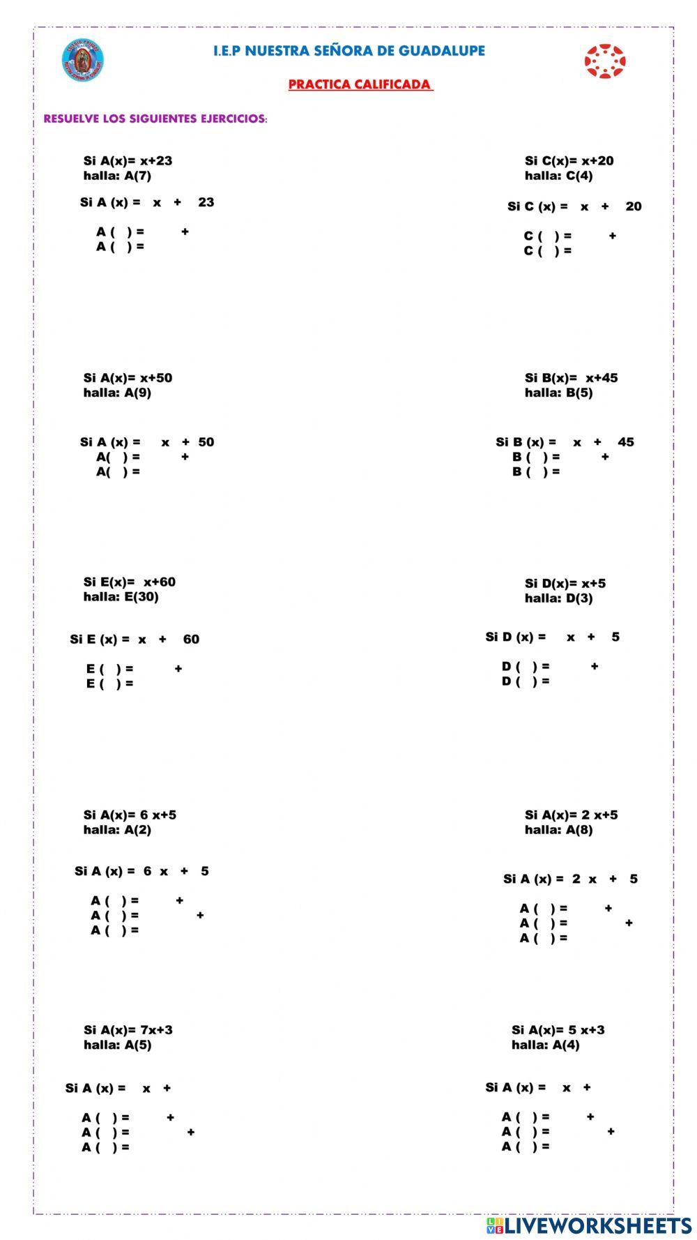 Practica Calificada Interactive Worksheet For Tercer Grado Live