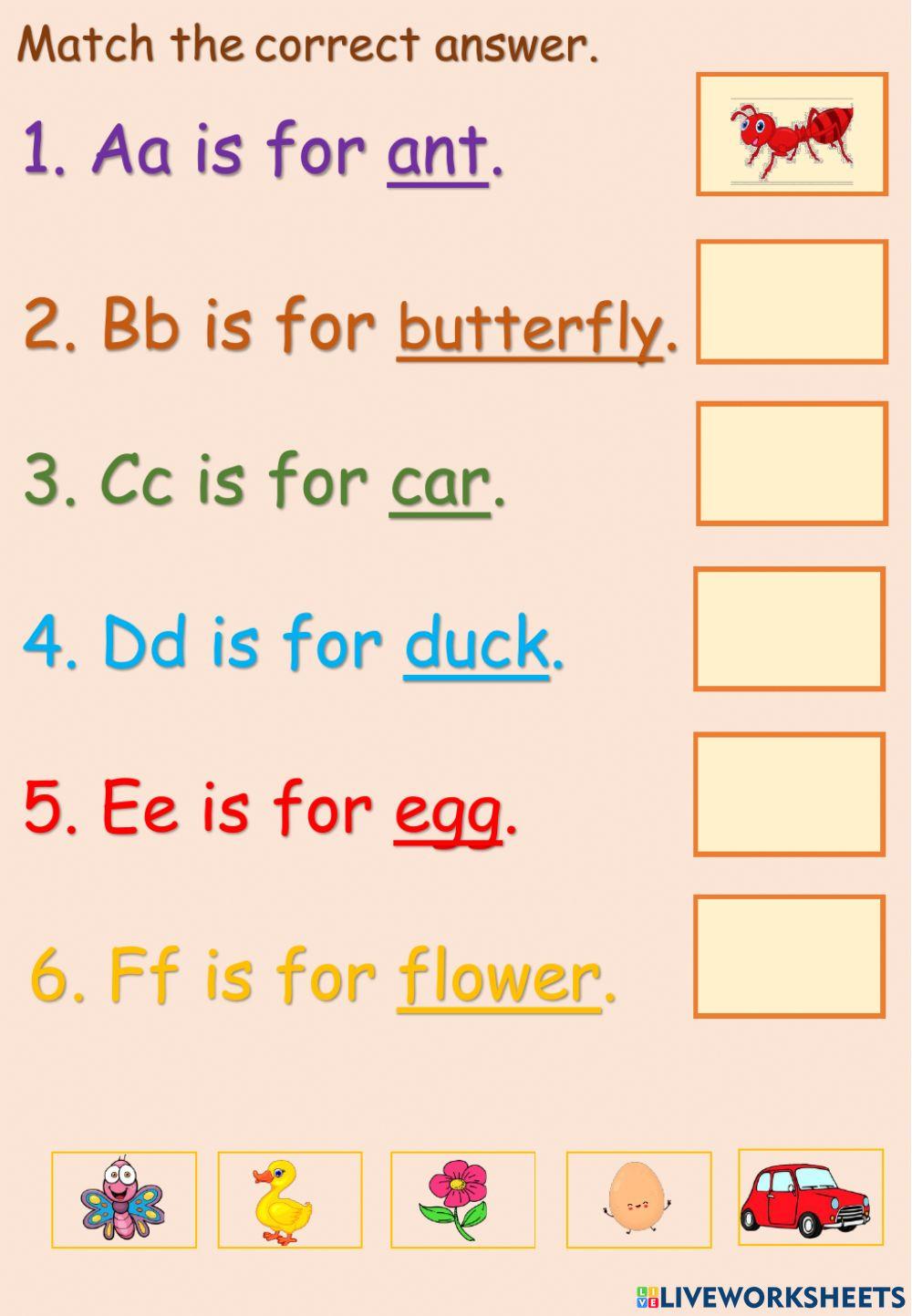 Alphabets 1 worksheet | Live Worksheets