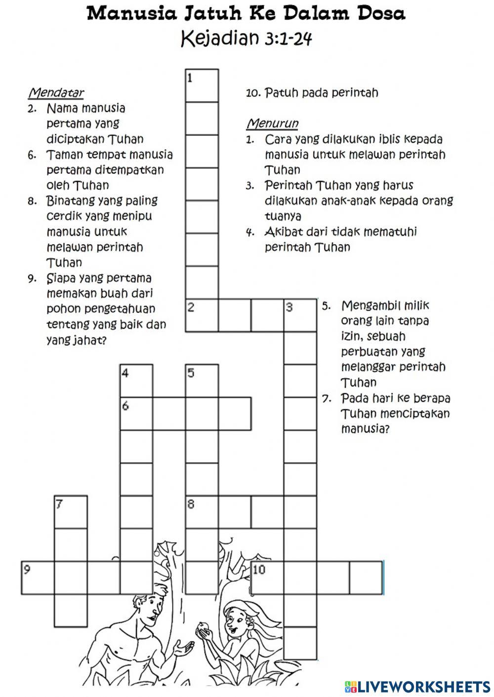 TTS ADAM HAWA | Free Interactive Worksheets | 1397457