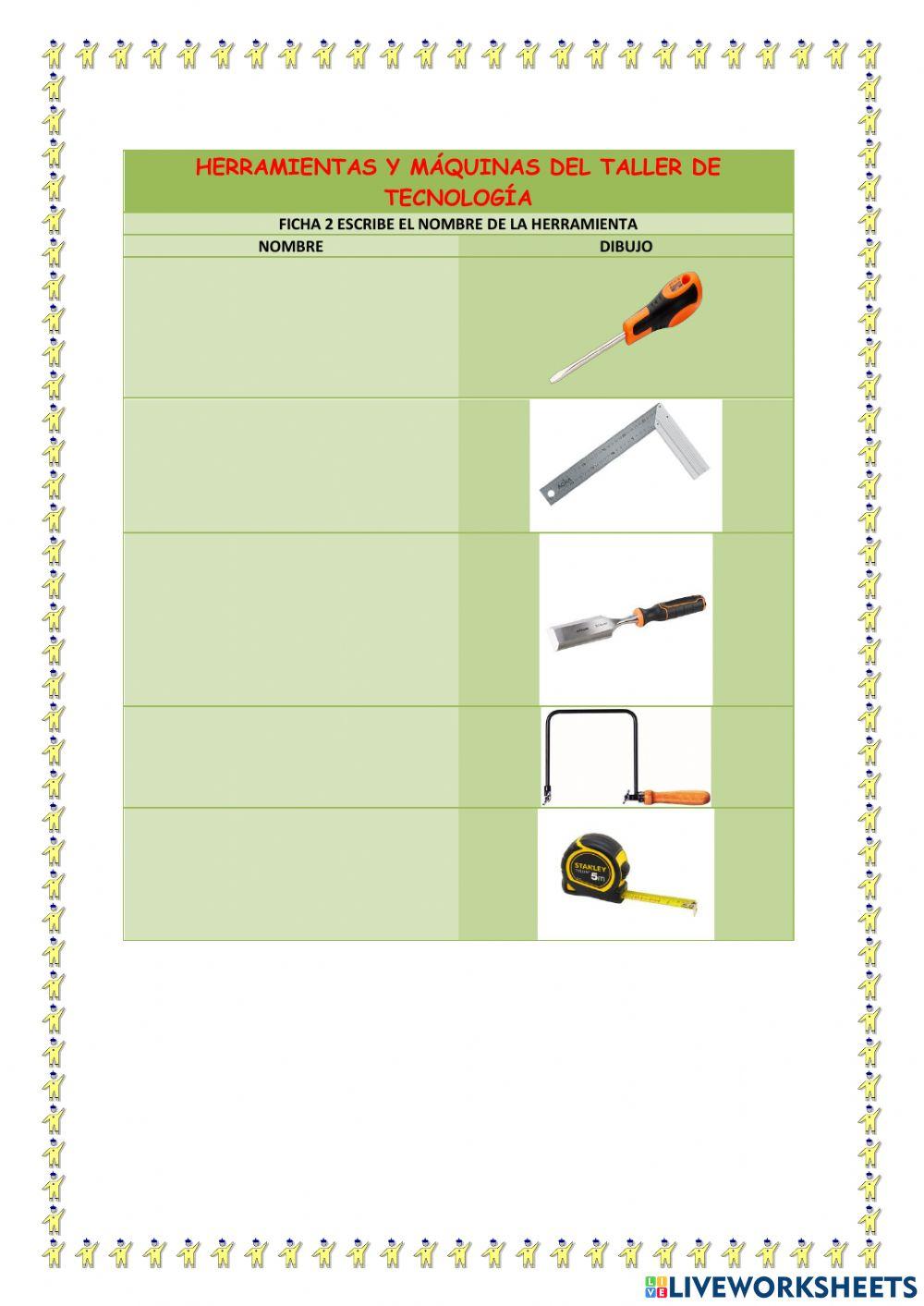 Herramientas ta… | Free Interactive Worksheets | 1397655