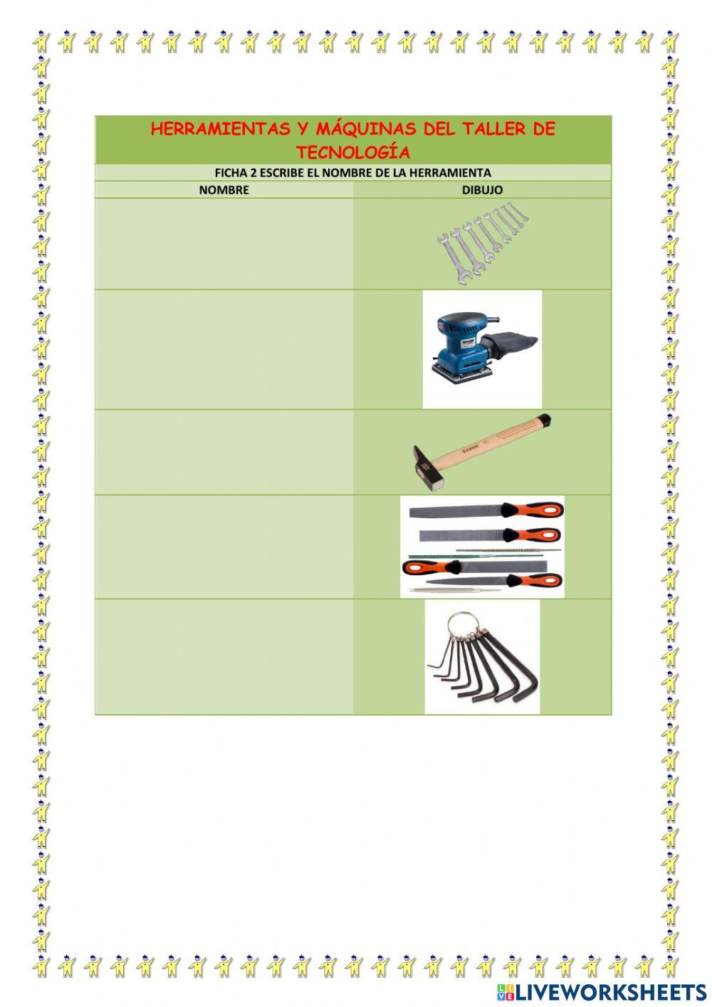 Herramientas ta… | Free Interactive Worksheets | 1397655